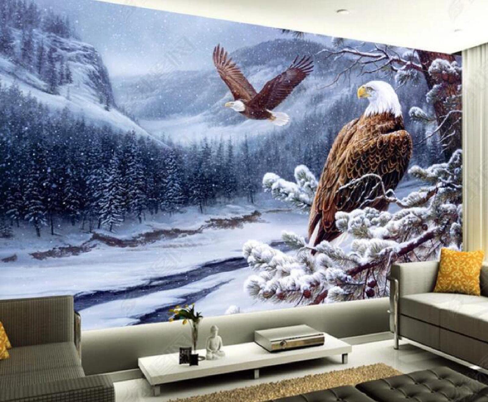 Winter Scene Wallpaper Of Eagles