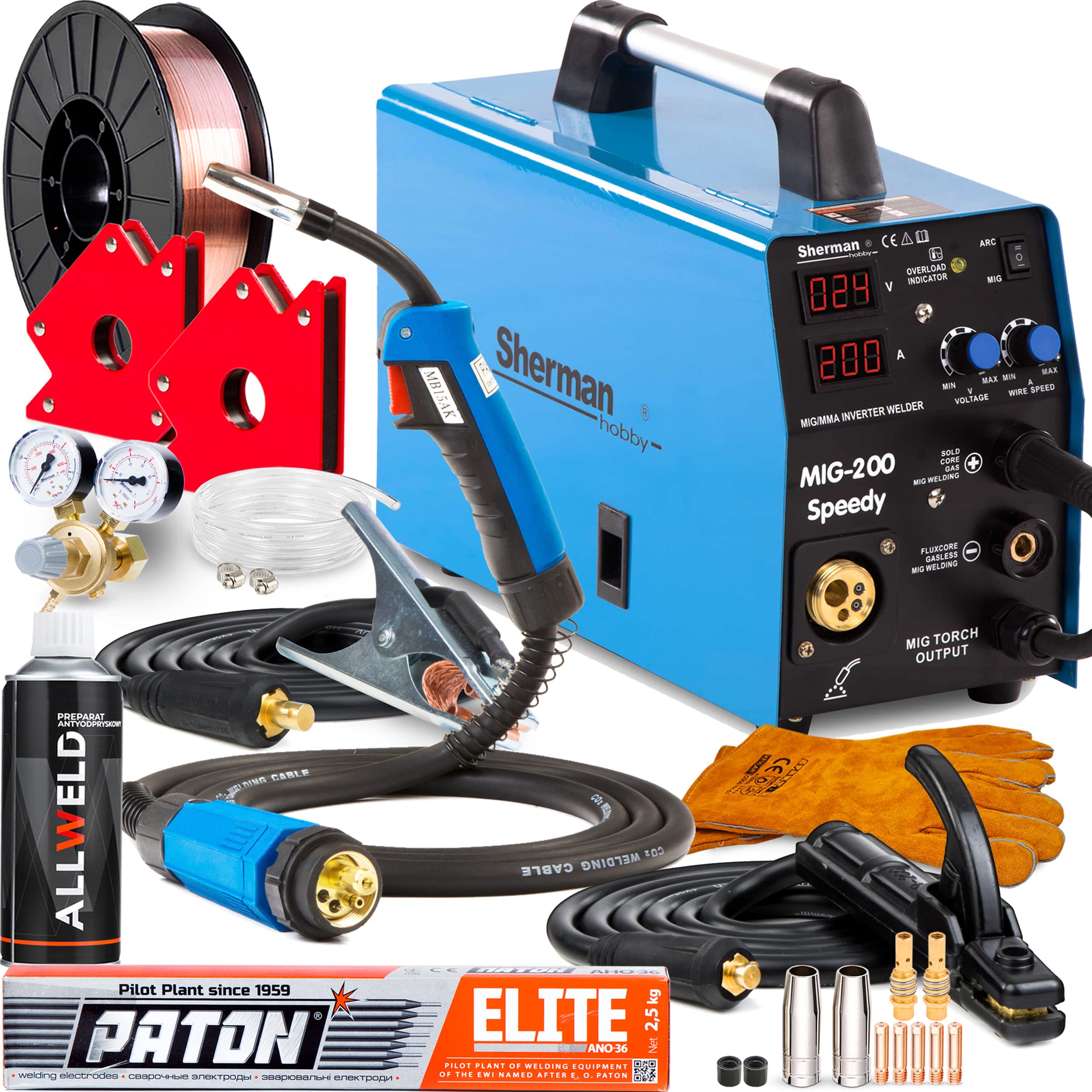 Buy 3 in 1 MIG Inverter Welder Welding Machine MIG TIG DC Lift Sherman ...