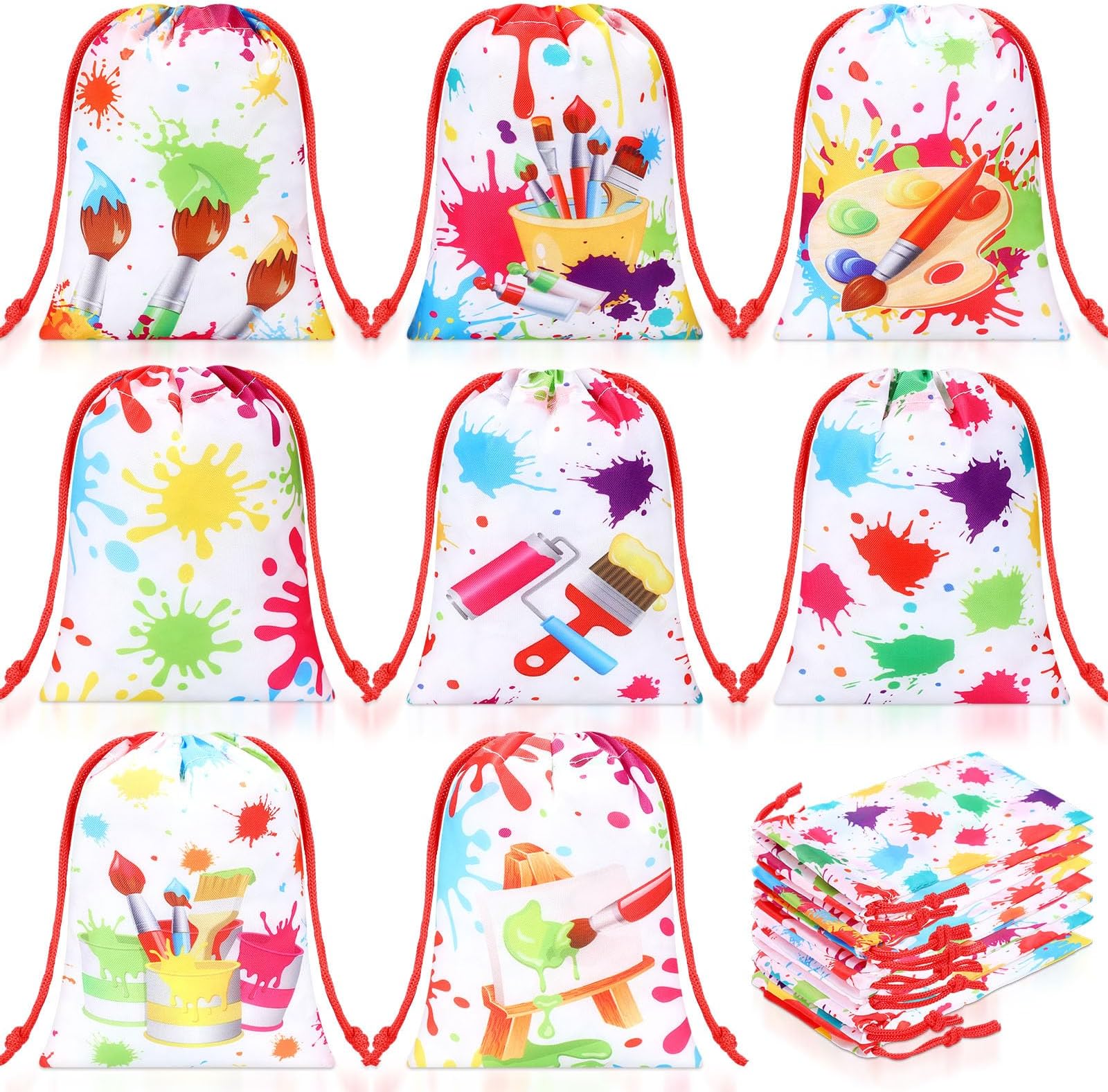 Amazon.com: Honoson 24 Pcs Paint Party Bags 5 x 7 Inch Small Art Gift ...