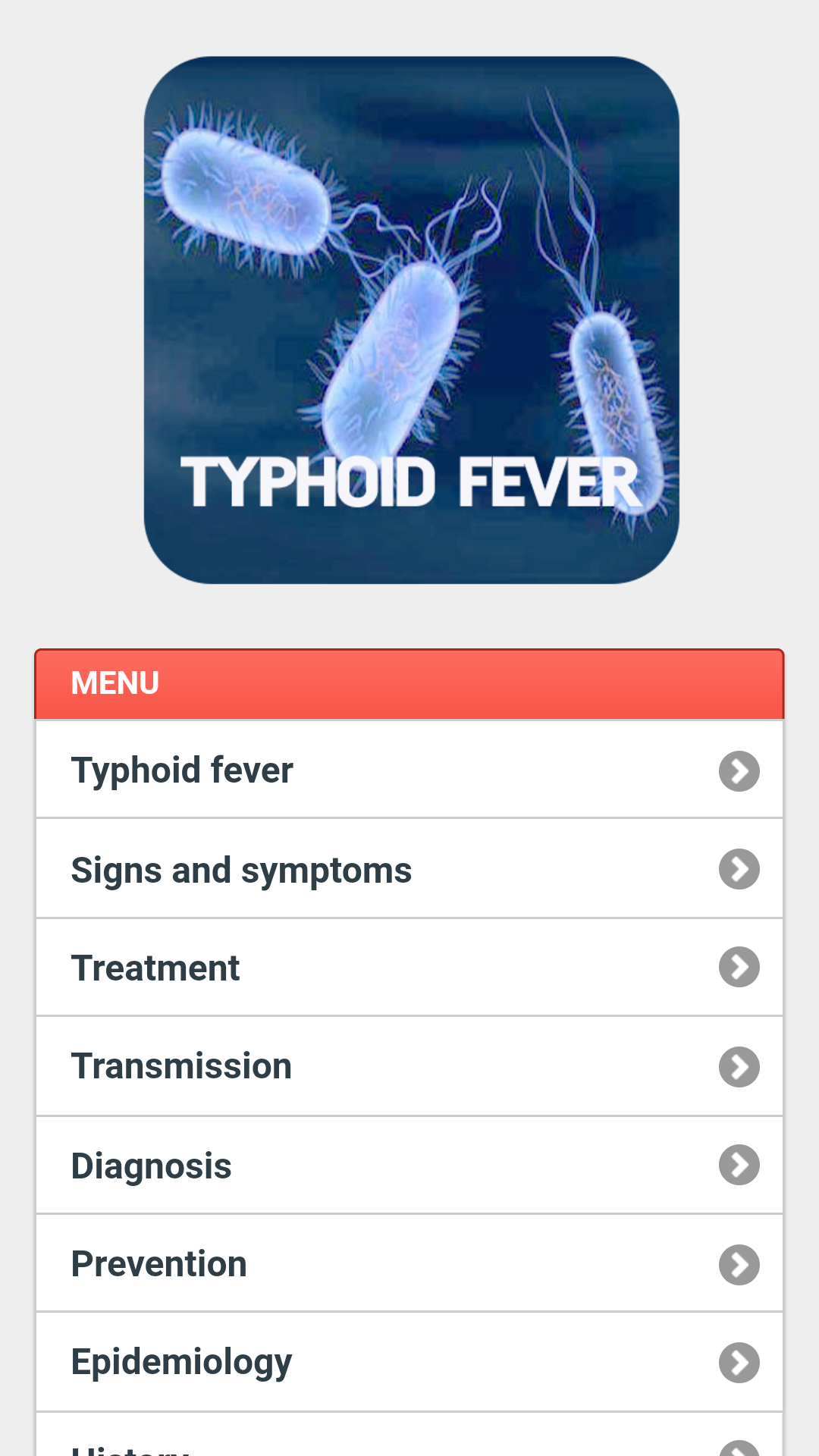 Typhoid Fever Symptoms