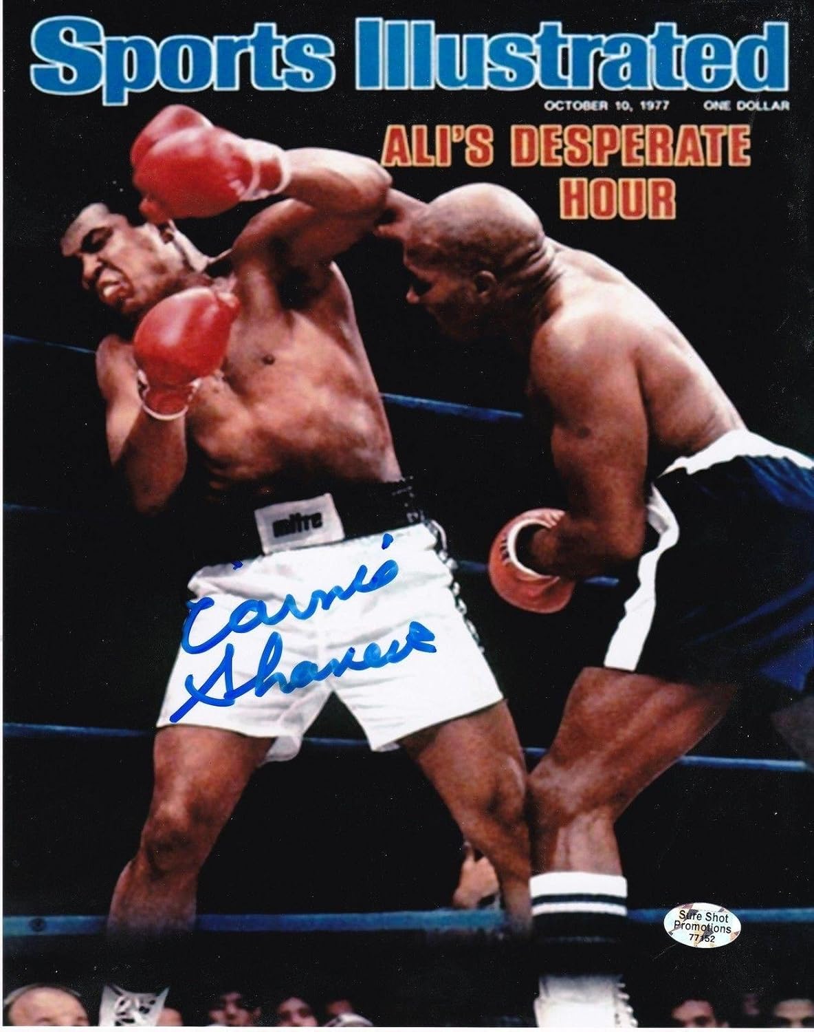 EARNIE SHAVERS HEAVYWEIGHT BOXER SPORTS ILLUSTRATED COVER SIGNED 8x10 ...