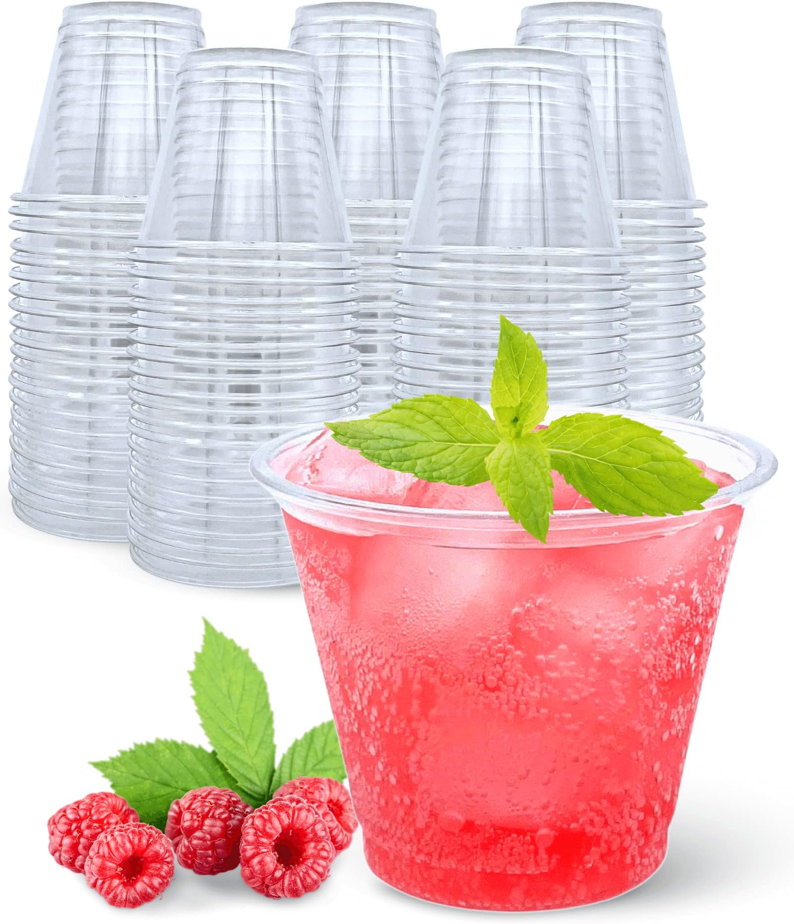 Amazon.com: PLASTICPRO 9 oz Disposable Plastic Party Cups,Old fashioned ...