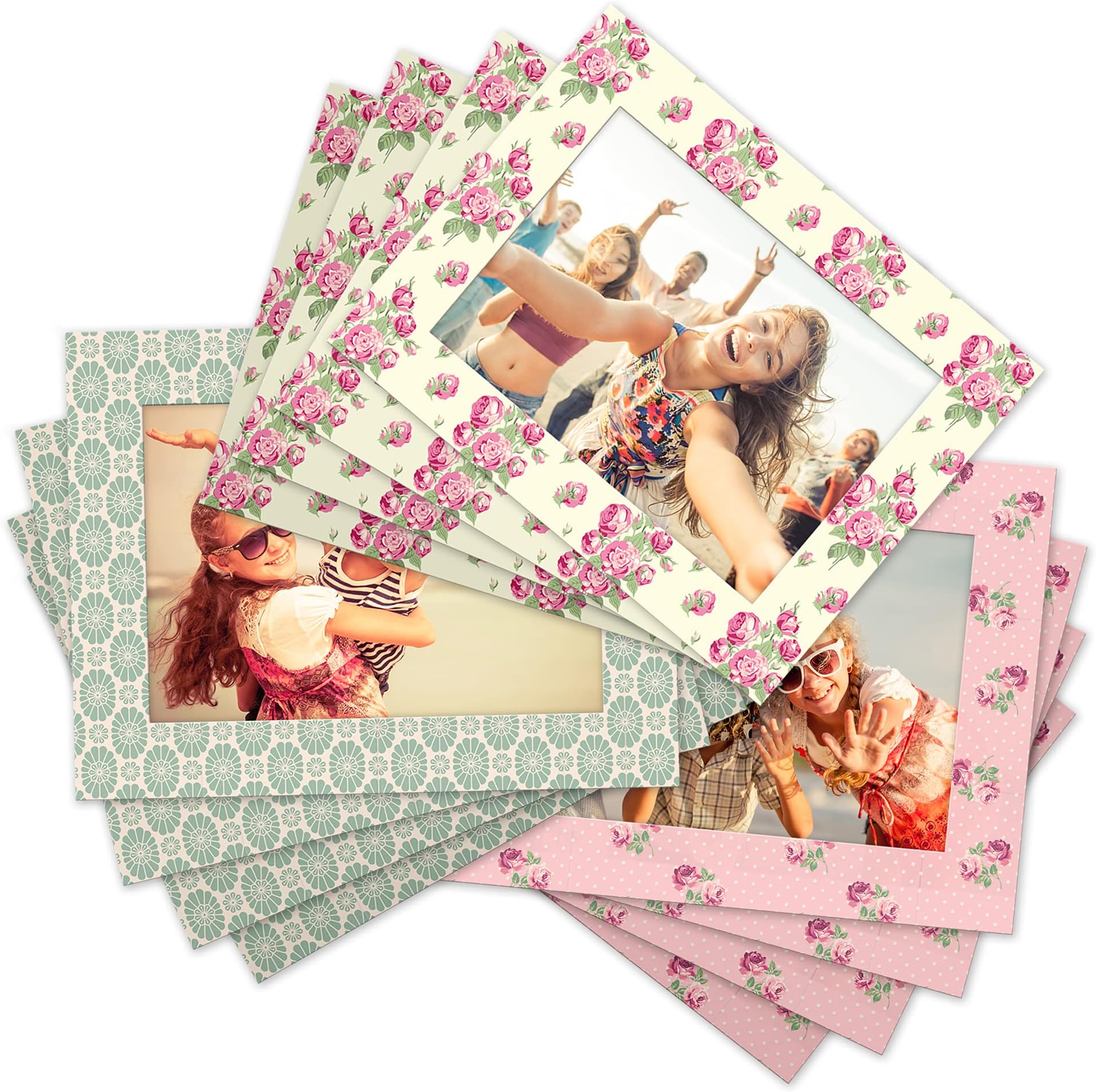 BELLE VOUS 20 Pack Mixed Magnetic Refrigerator Photo Sleeve Picture ...