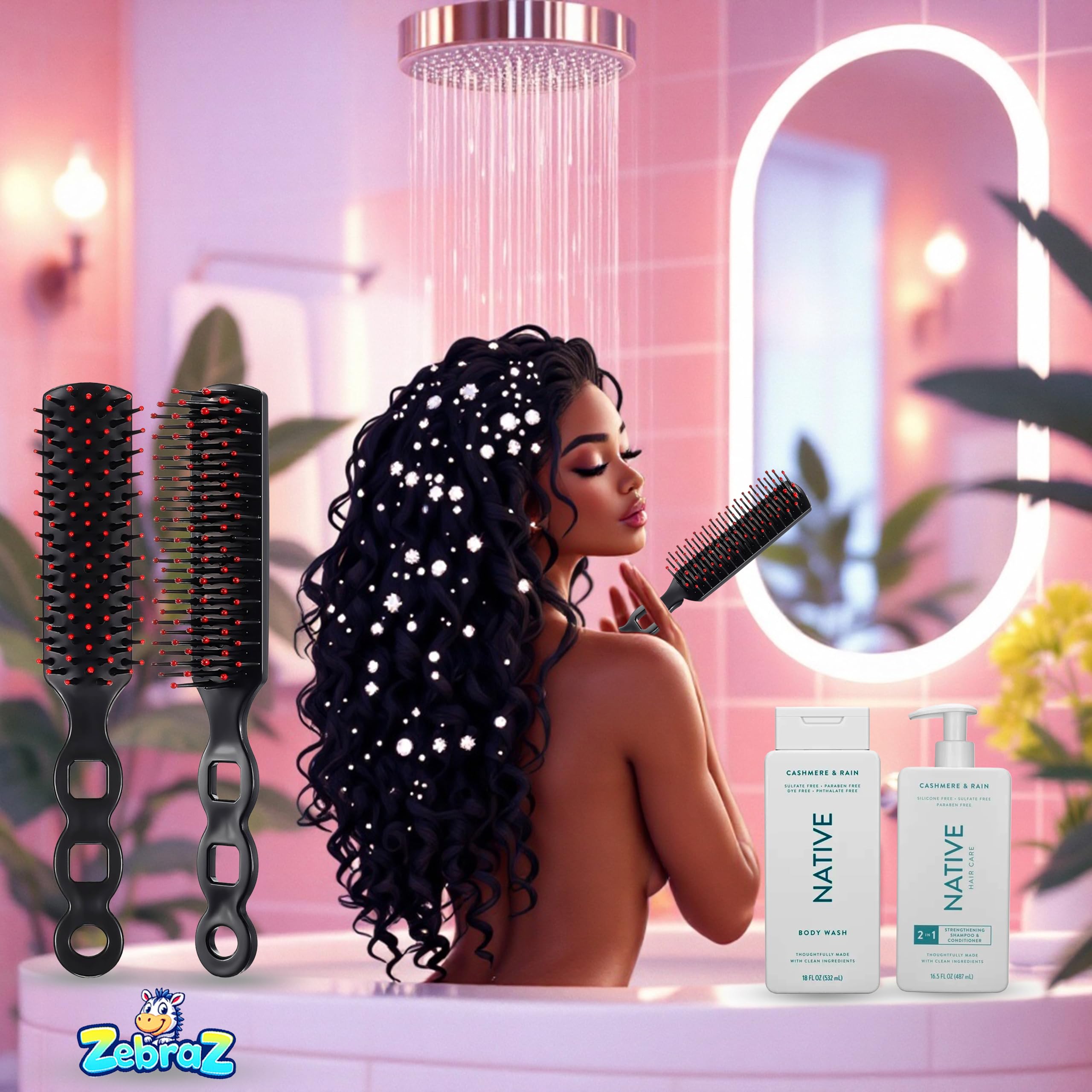 Snapklik.com : ZebraZ Shower Kit Cashmere & Rain 2-in-1 Shampoo & Conditioner + Body Wash ...