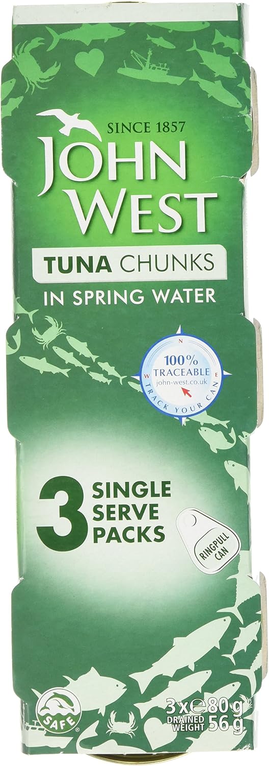 John West Tuna Chunks in Spring Water 3 x 80 g. Naturally high in ...
