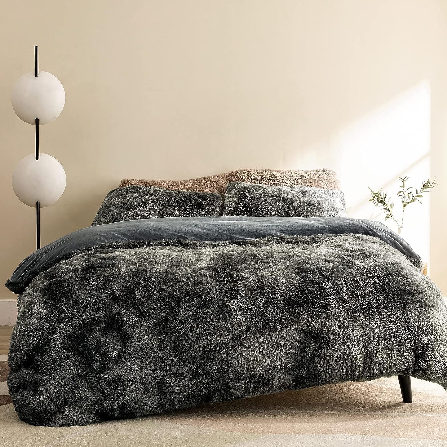 habibee Tie Dye Plush Fluffy Duvet Cover Set Oeko-TEX Certified Luxury ...