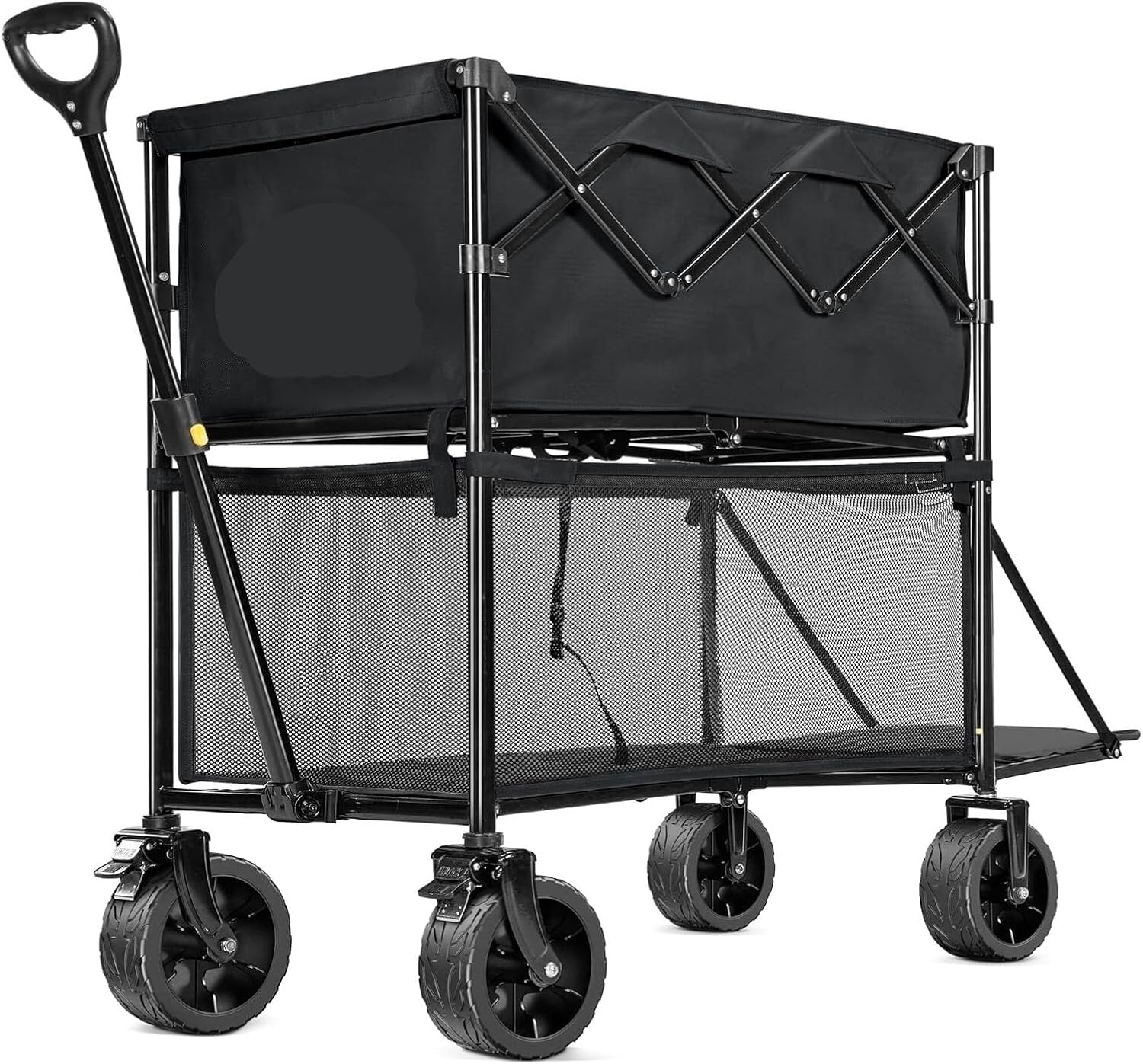 Amazon.com: Wagon Cart 400L Foldable Double Decker Wagon 450lbs Heavy ...