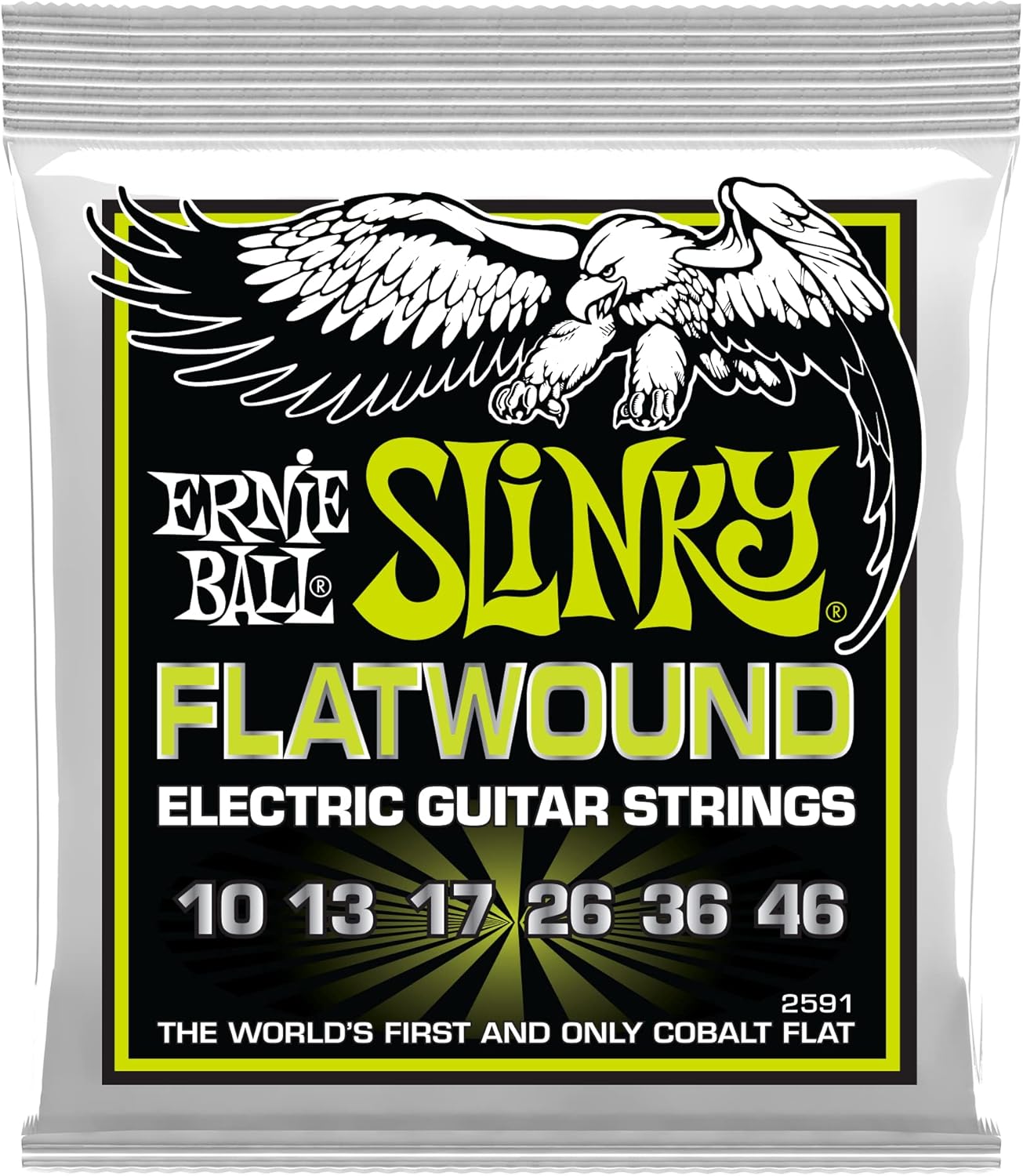 Amazon.com: Ernie Ball Regular Slinky Flatwound Electric Guitar Strings 10-46 Gauge (P02591 ...