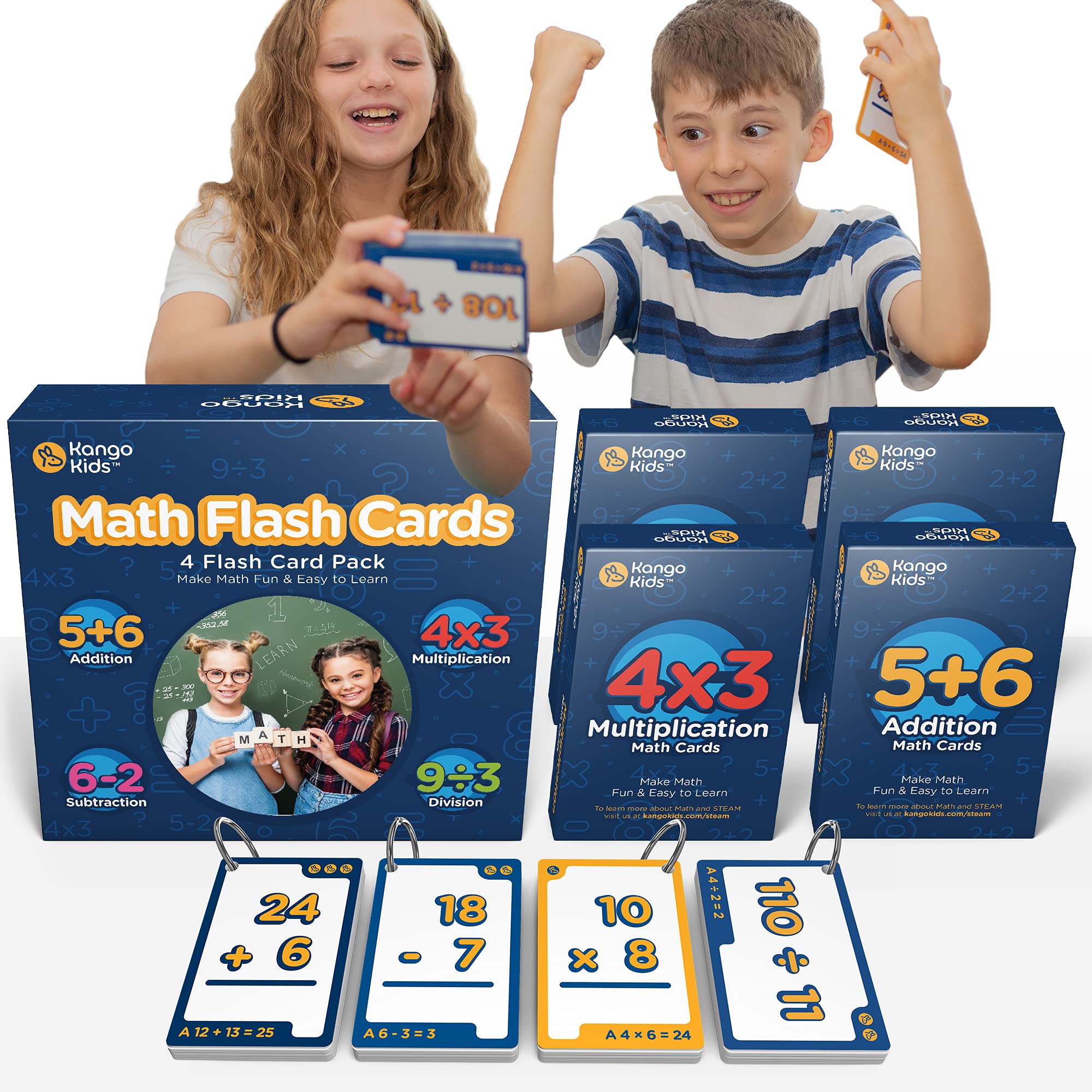 KangoKids Math Flash Cards All Facts Pack Of 480 Math Facts Flash 