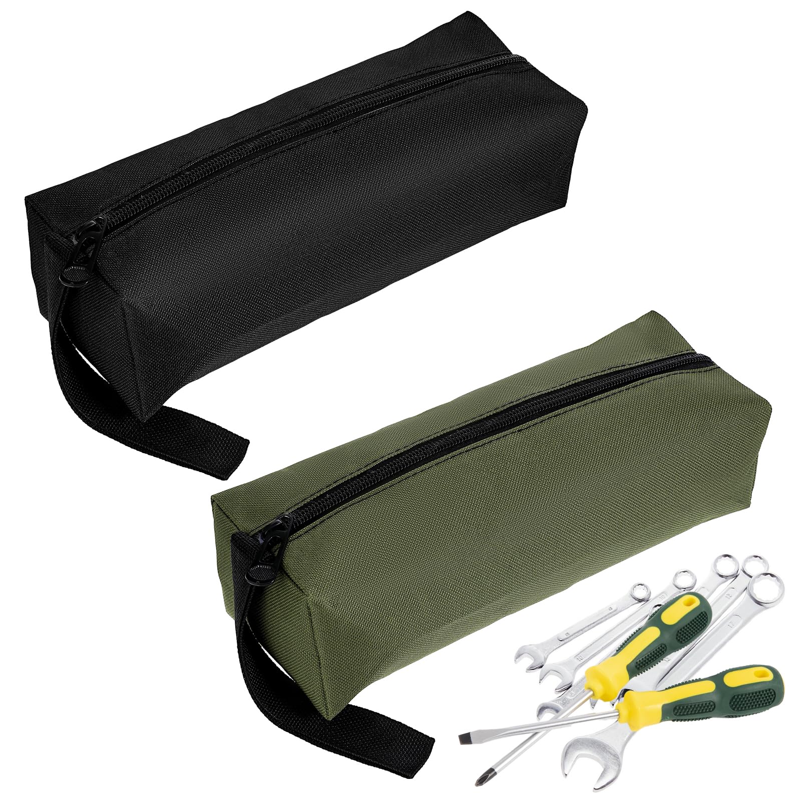 2 Pack Canvas Tool Pouch with Zipper, Tool Pouch Bag, Multi-Purpose ...
