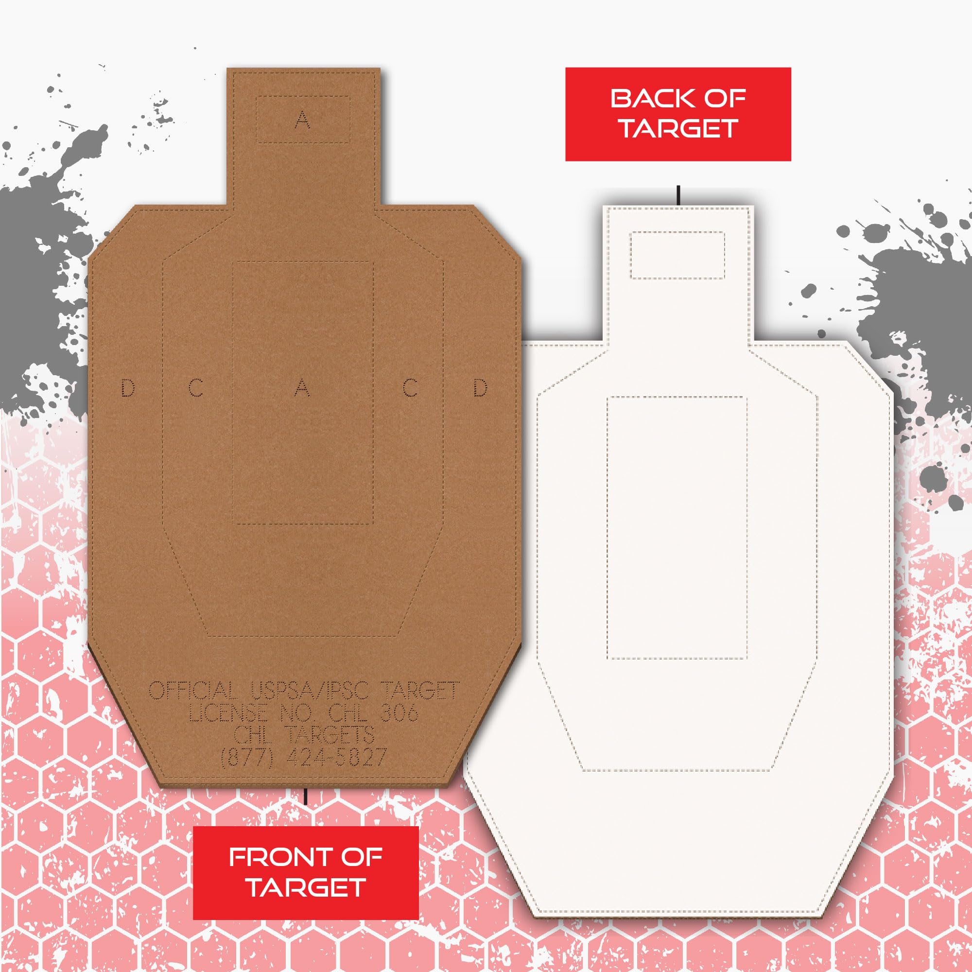 Snapklik.com : 100 Official USPSA Cardboard Targets, Competition Torso ...