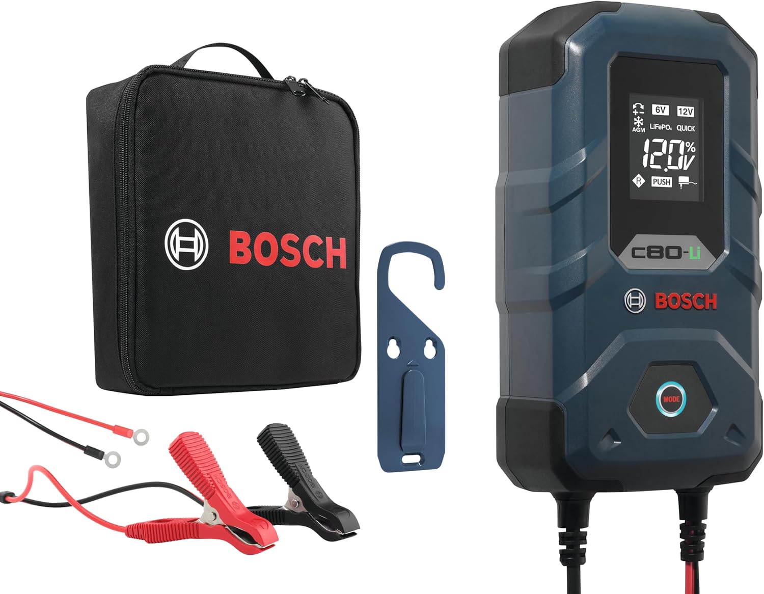 Bosch C80-Li Kfz-Batterieladegerät, 12 V - 15 Ampere, mit ...