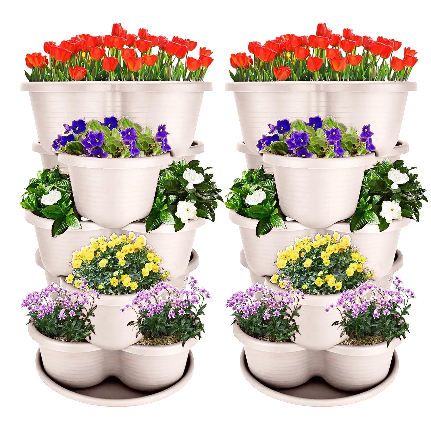Snapklik.com : RooTrimmer 5 Tier Strawberry Planter Planter Pot, 2 Pack ...