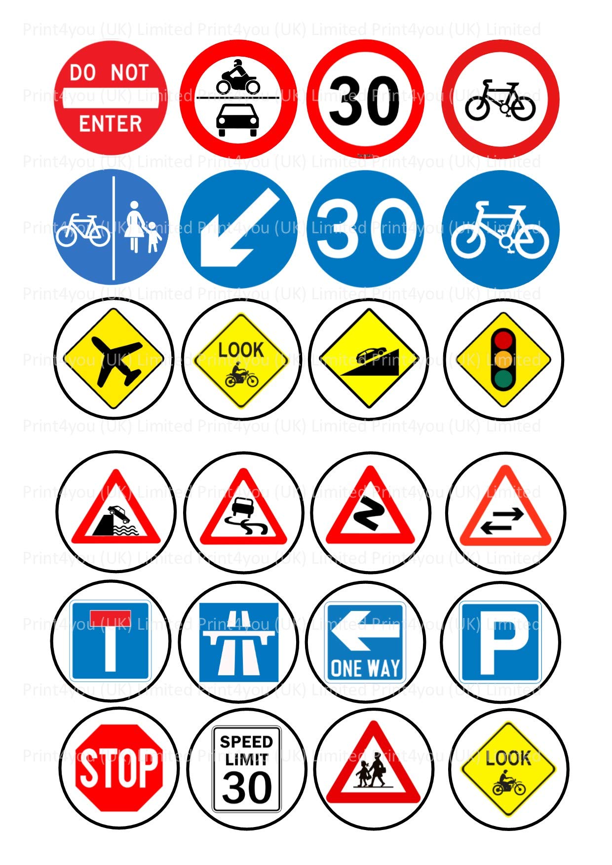 Buy 24 Road Signs Congratulations You Passed Driving Test Cake Toppers buy-24-road-signs-congratulations-you-passed-driving-test-cake-toppers