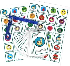 Special Needs Communication Cards Aid Set of 24 Flash cards, 2 x ...