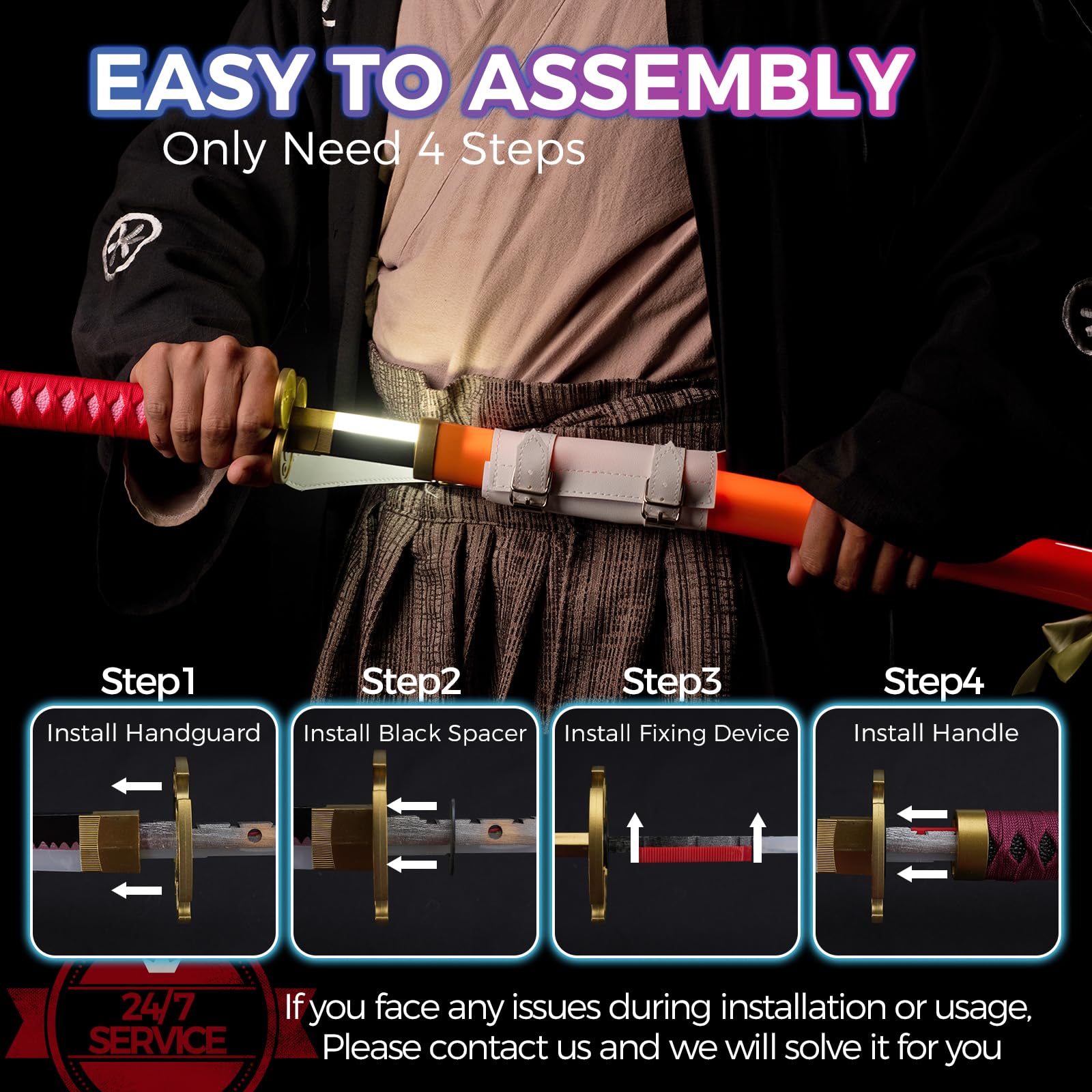 Snapklik.com : Zisu Light Up Sword - 40-Inch Light Saber Sword
