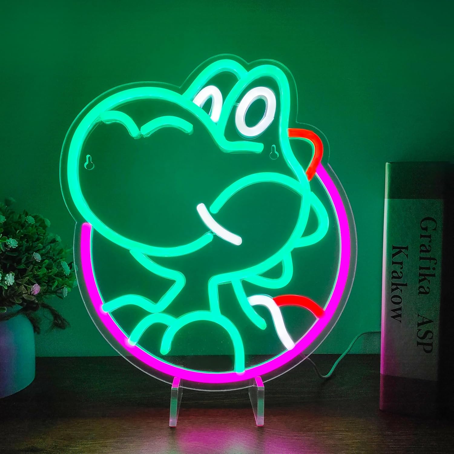 Yoshii Neon Sign for Wall Decor, Mario Lamp Game Decor, Anime Neon ...