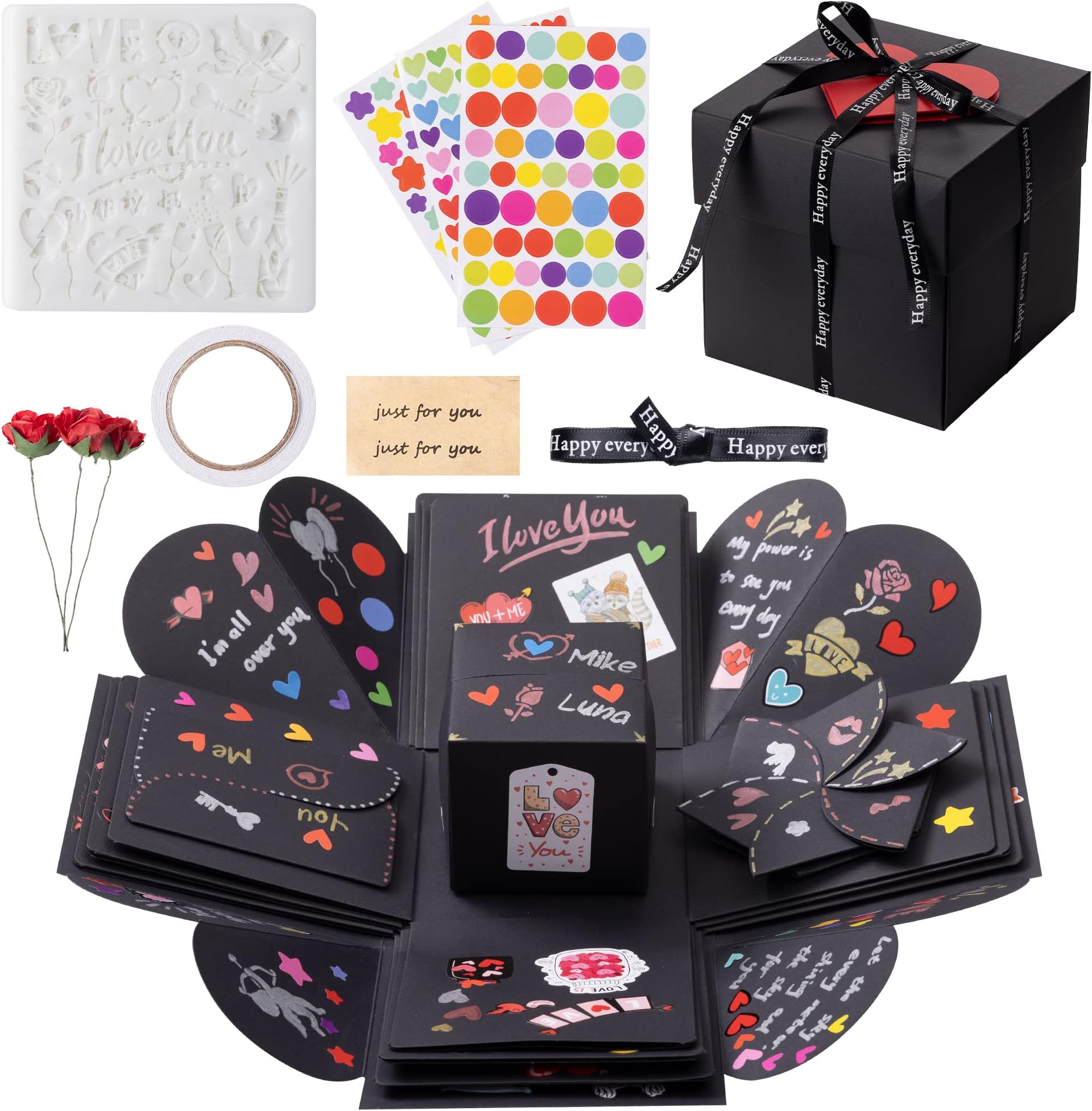 Amazon.com: Surprise Explosion Gift Box, Hexagon 5 Layer 6 Sided ...