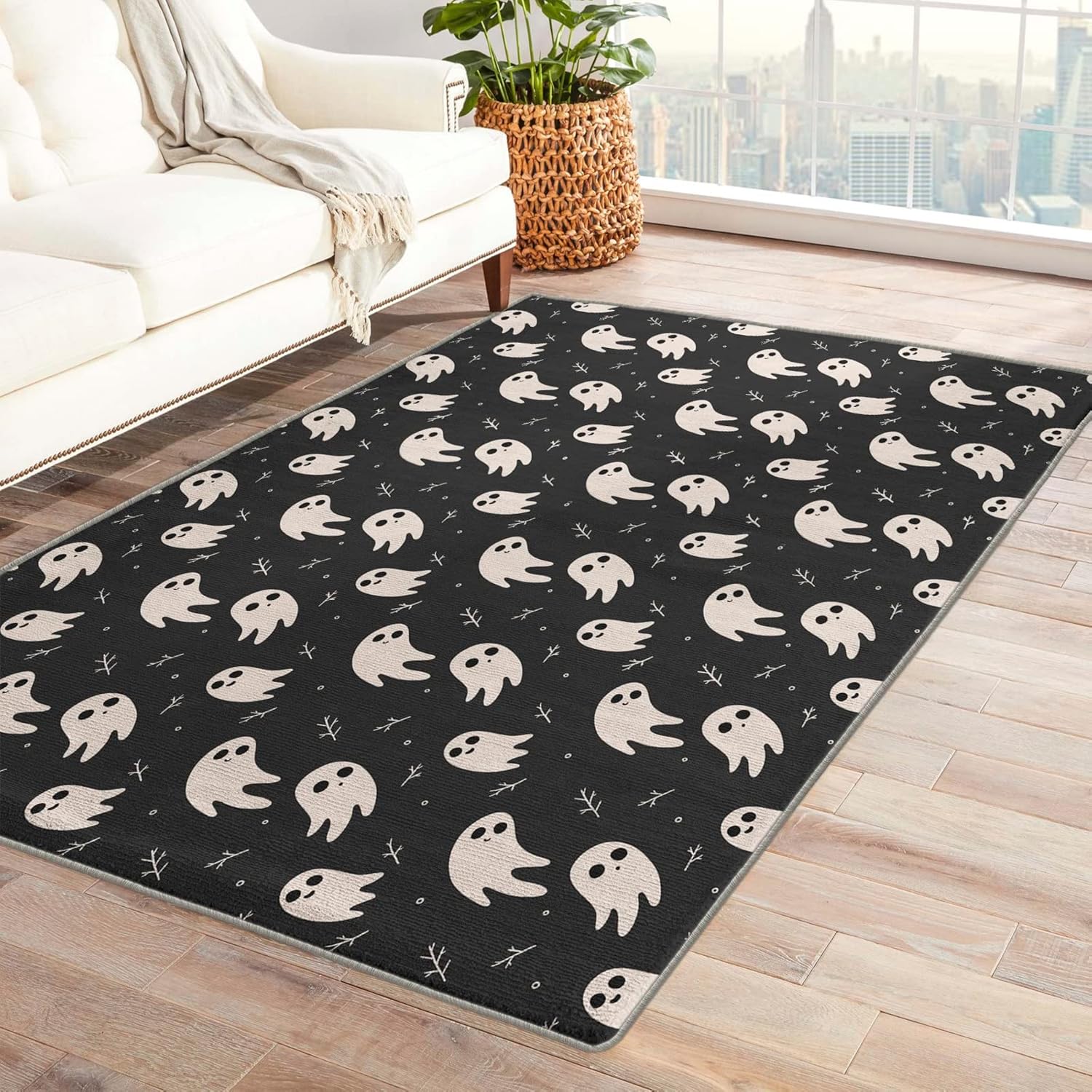 Amazon.com: Ghost Area Rug 3x5 - Funny Carpet, Washable Rugs for Living ...