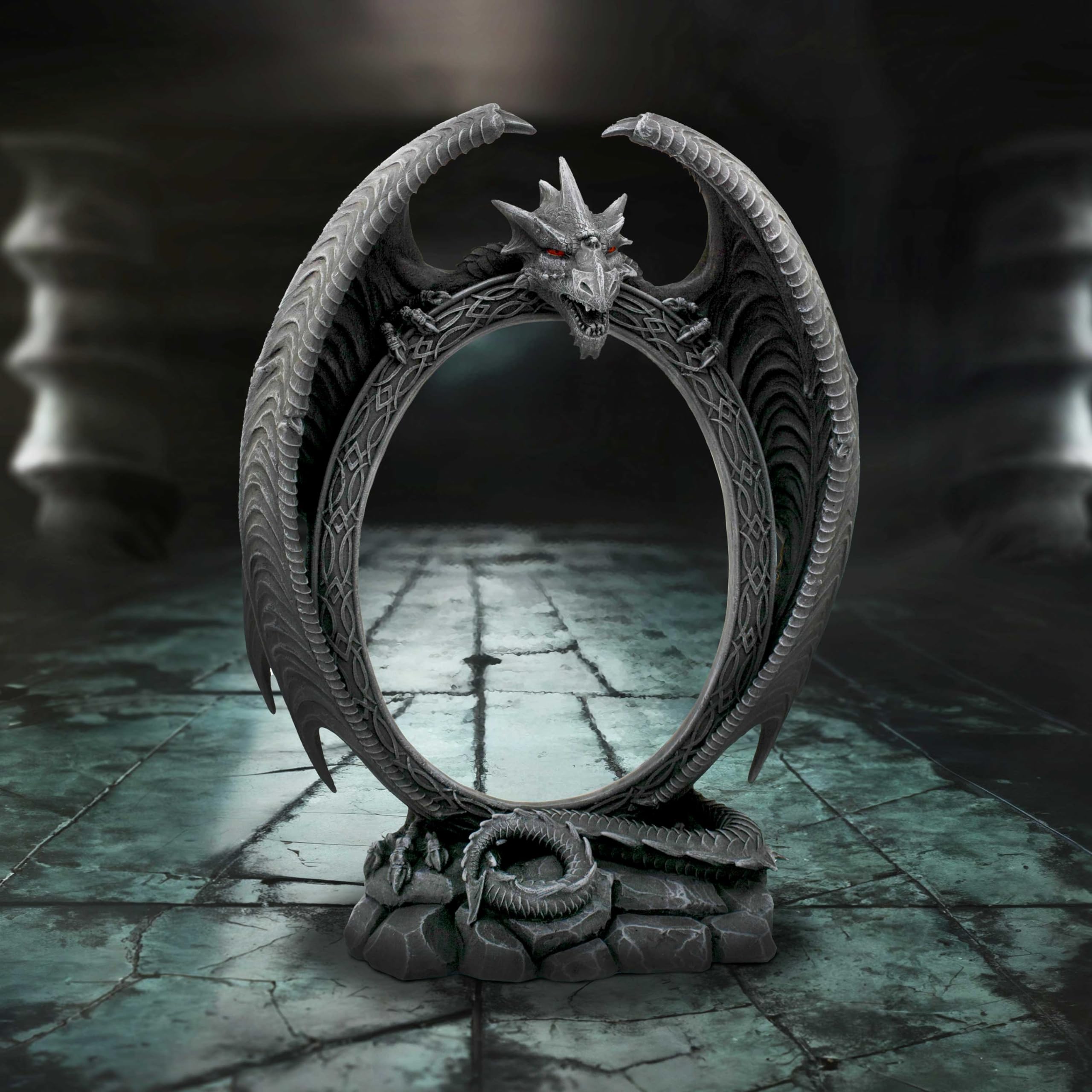 Dragon Entry Mirror With Hooks