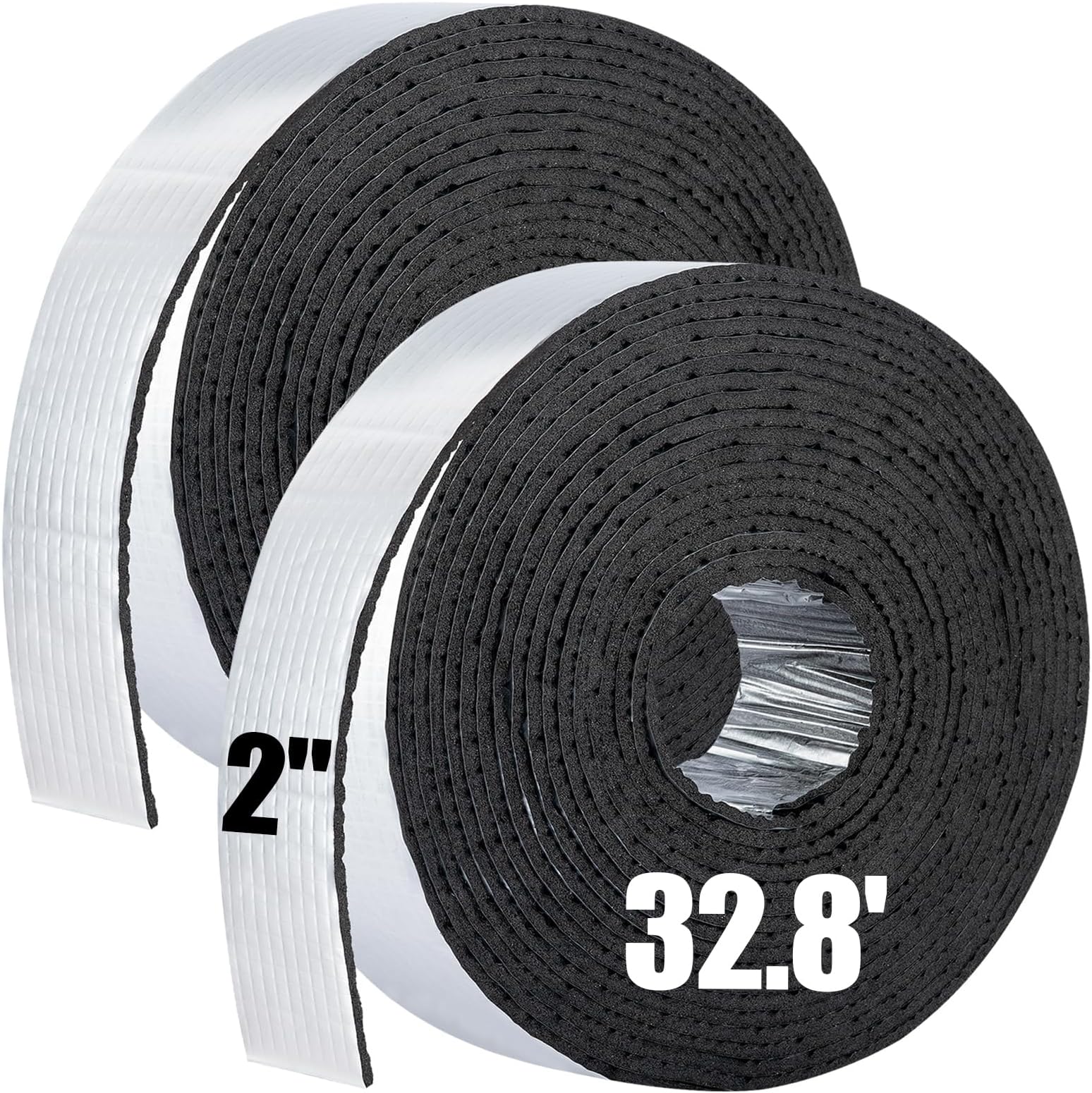Pipe Insulation Wrap 2" Wide X 32.8 Ft Outdoor Foam And Foil Pipe Wrap ...