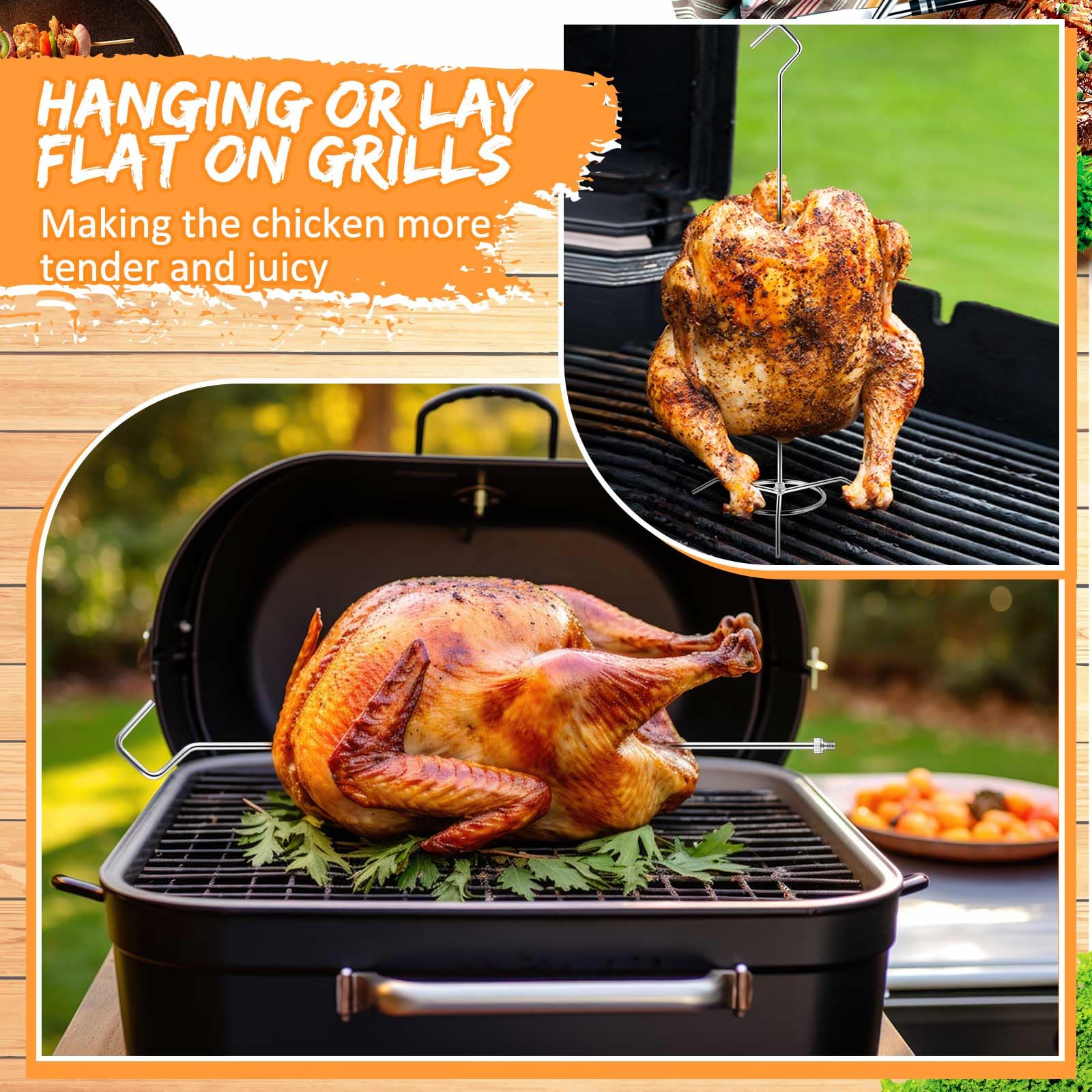 Snapklik.com : 4 Pack Thanksgiving Turkey Hanger For Smoker 15 Turkey ...