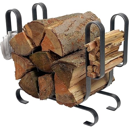 Amazon.com: Enclume Hearth Log Rack, Hammered Steel