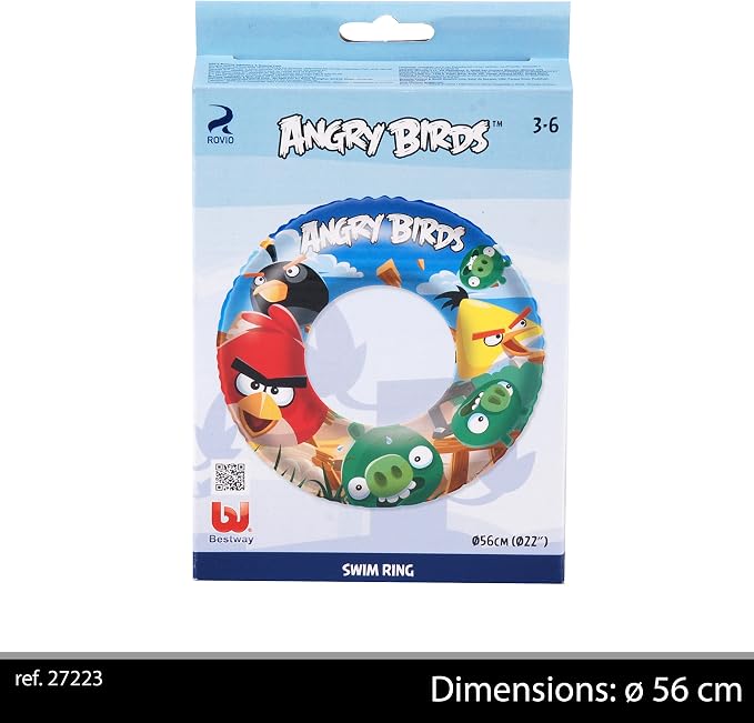 Bestway Angry Birds Swim Ring with Safety Valve - 56 cm : Amazon.co.uk ...
