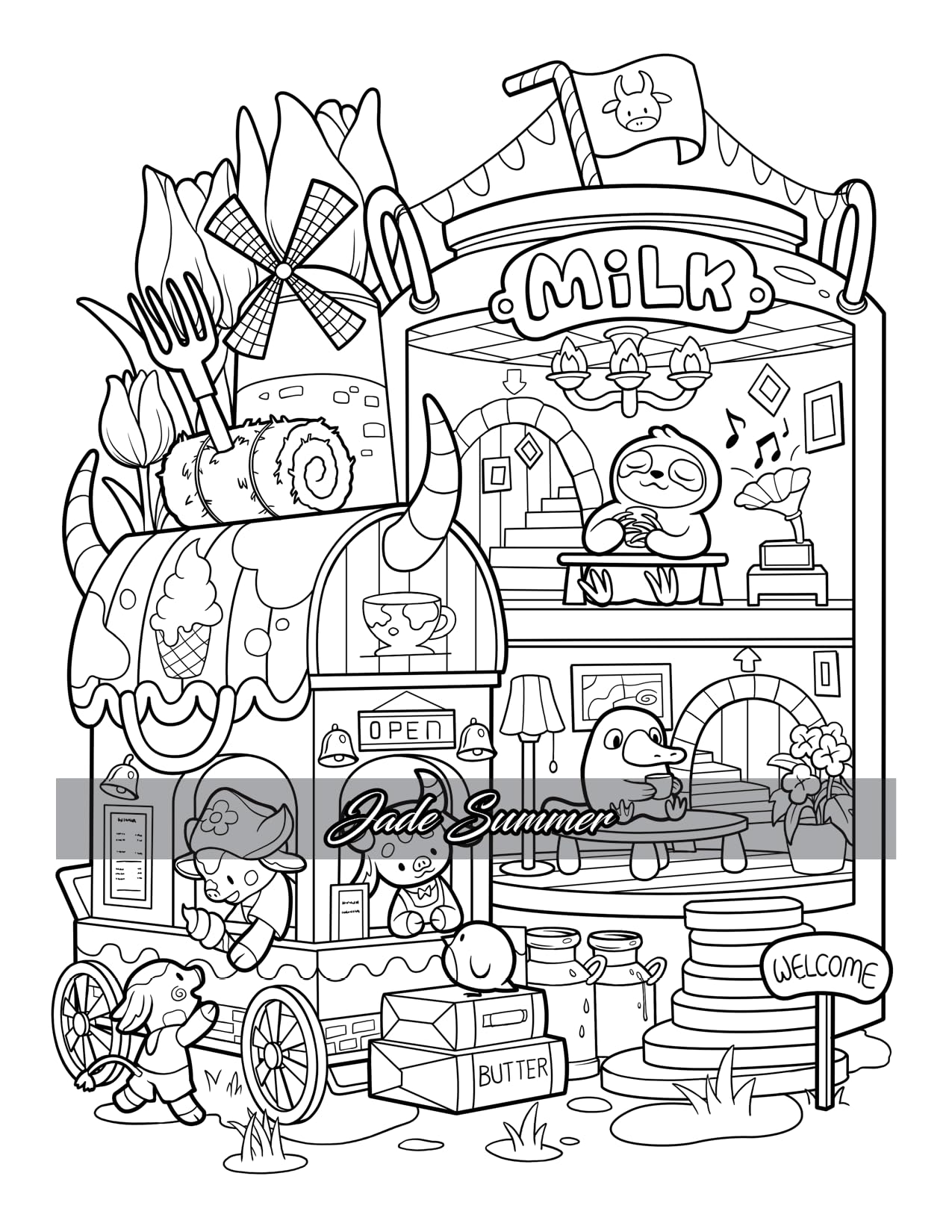 Snapklik.com : Kawaii Town: Coloring Book