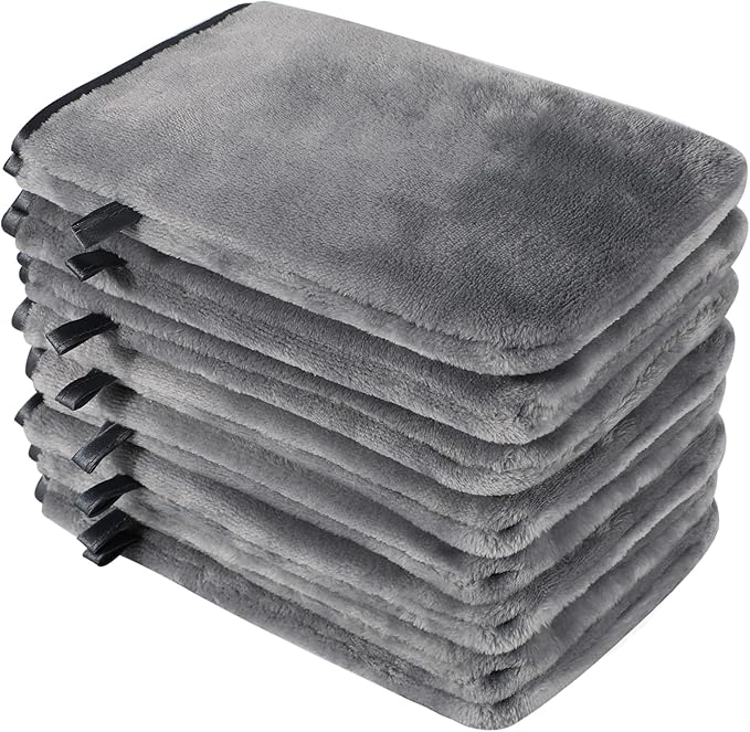 PHOGARY Pack of 8 Microfibre Body Wash Mitts Set, Flannels Soft Face ...