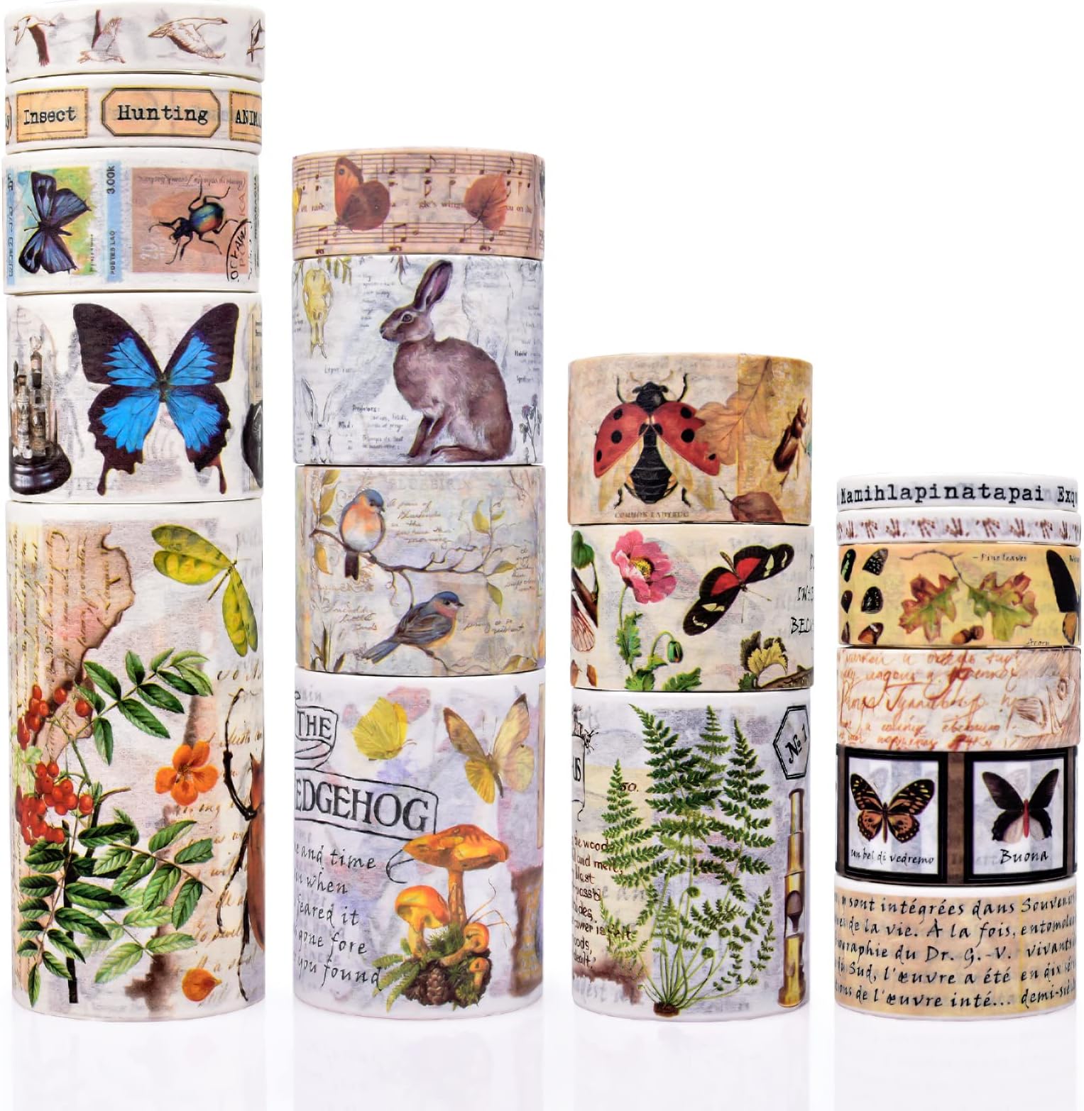 HASTHIP® 18 Rolls Washi Tape Set Vintage Sticker Retro Aesthetic ...