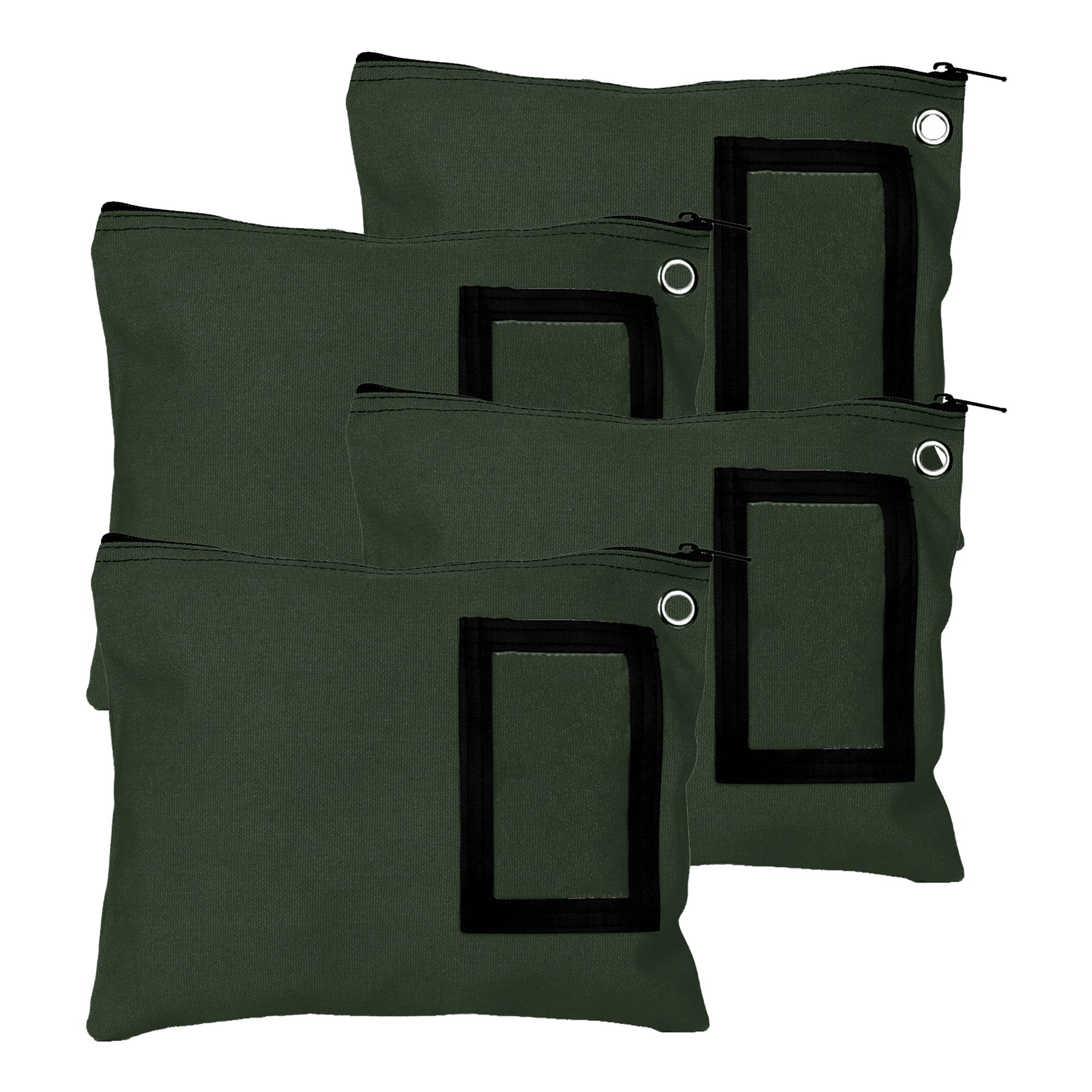 Amazon.com : BankSupplies Canvas Zipper Bags | 12W x 9H | Set of 4 ...