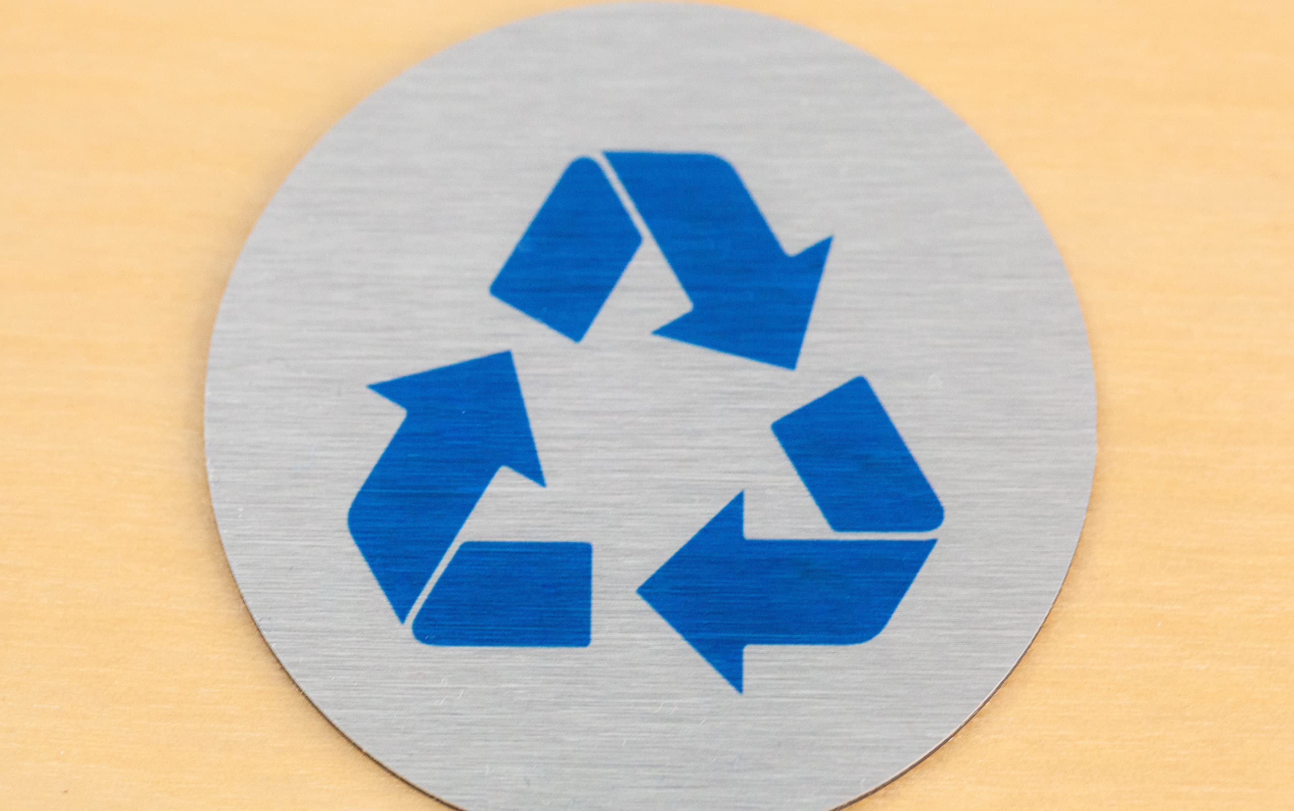 Blue Metal Recycle Bin
