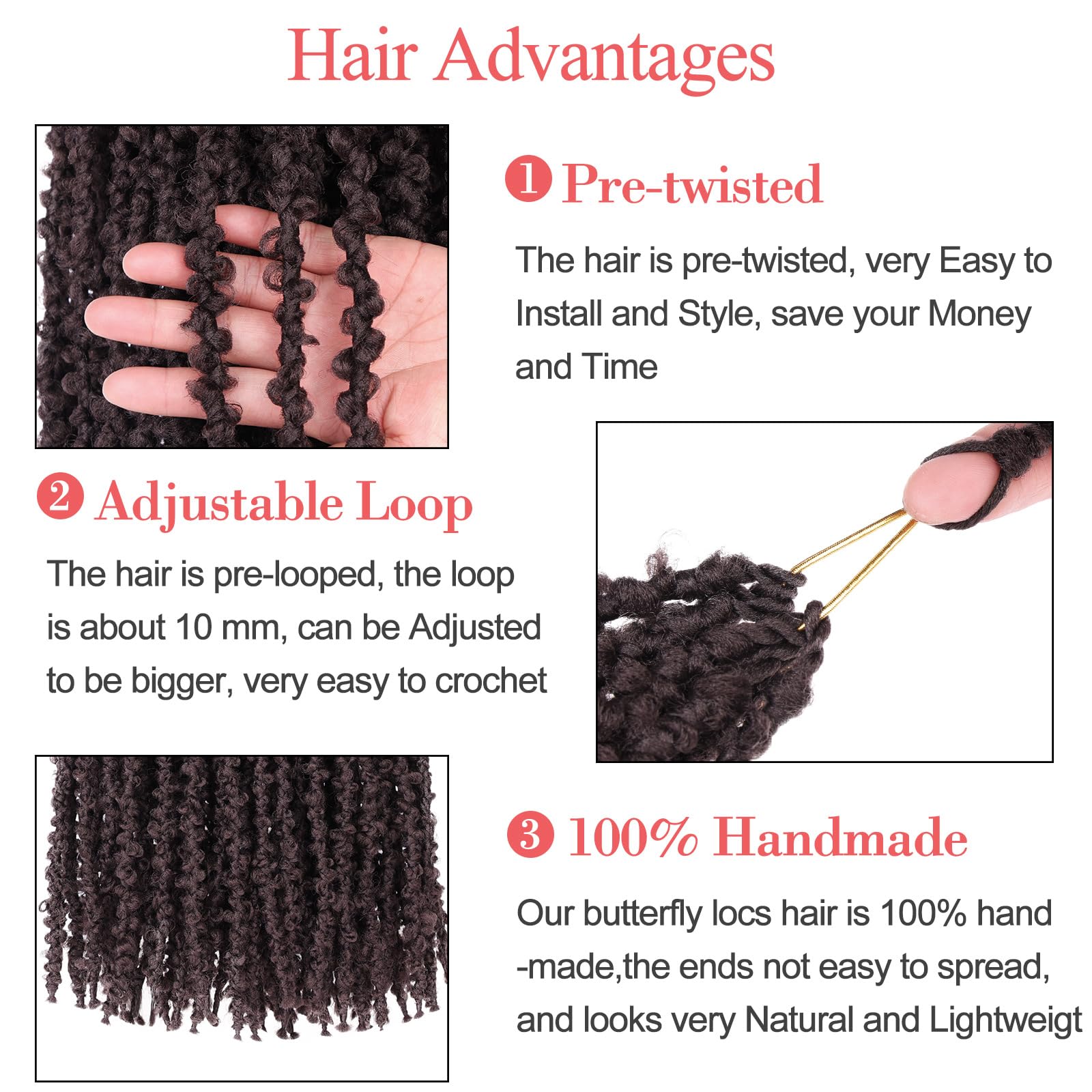 Snapklik.com : 30 Inch Dark Brown Butterfly Locs Crochet Hair For Black ...