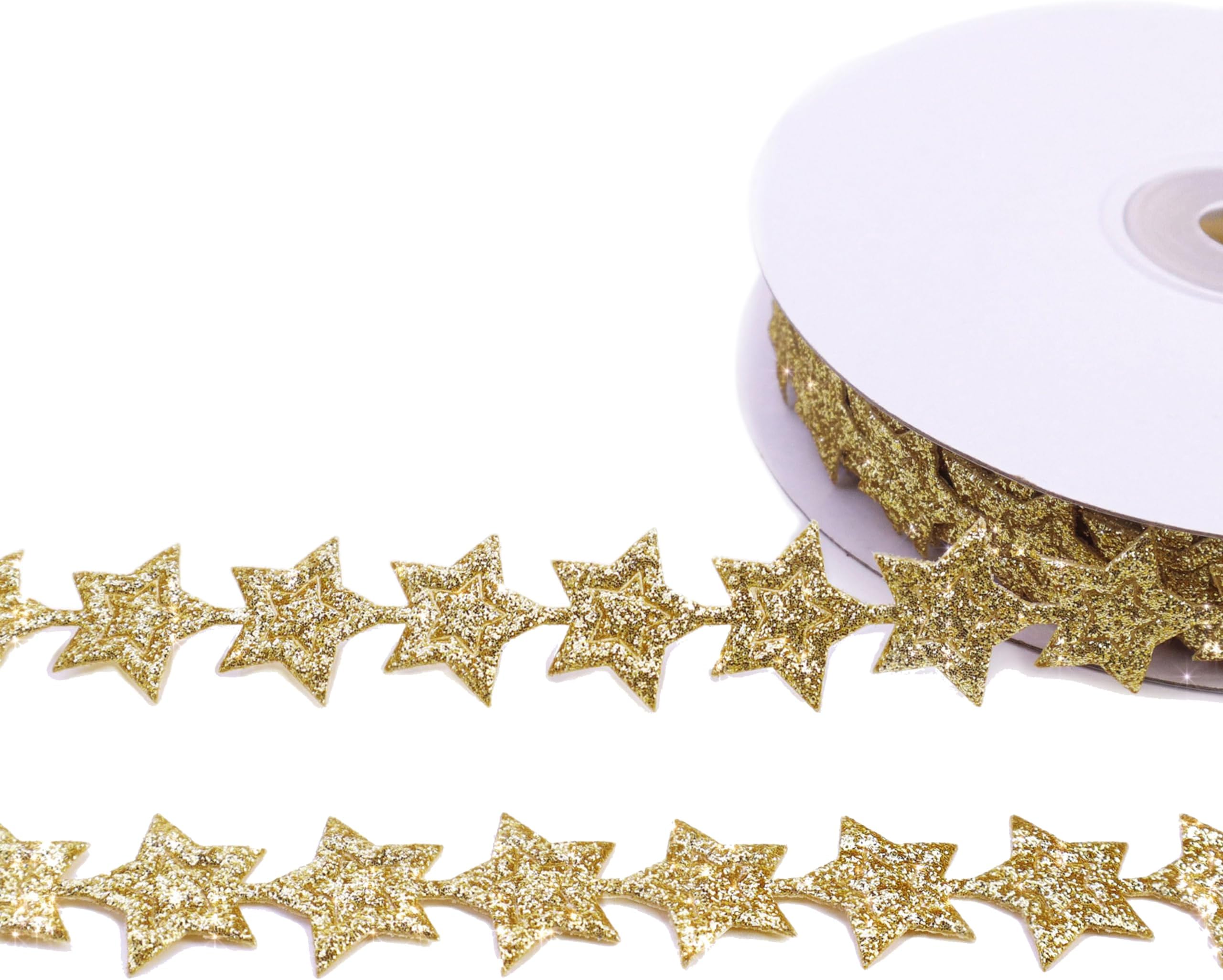 Amazon.com: URROMA Star Moon Gold Lace Trim, 10 Yards Gold Lace Ribbon ...