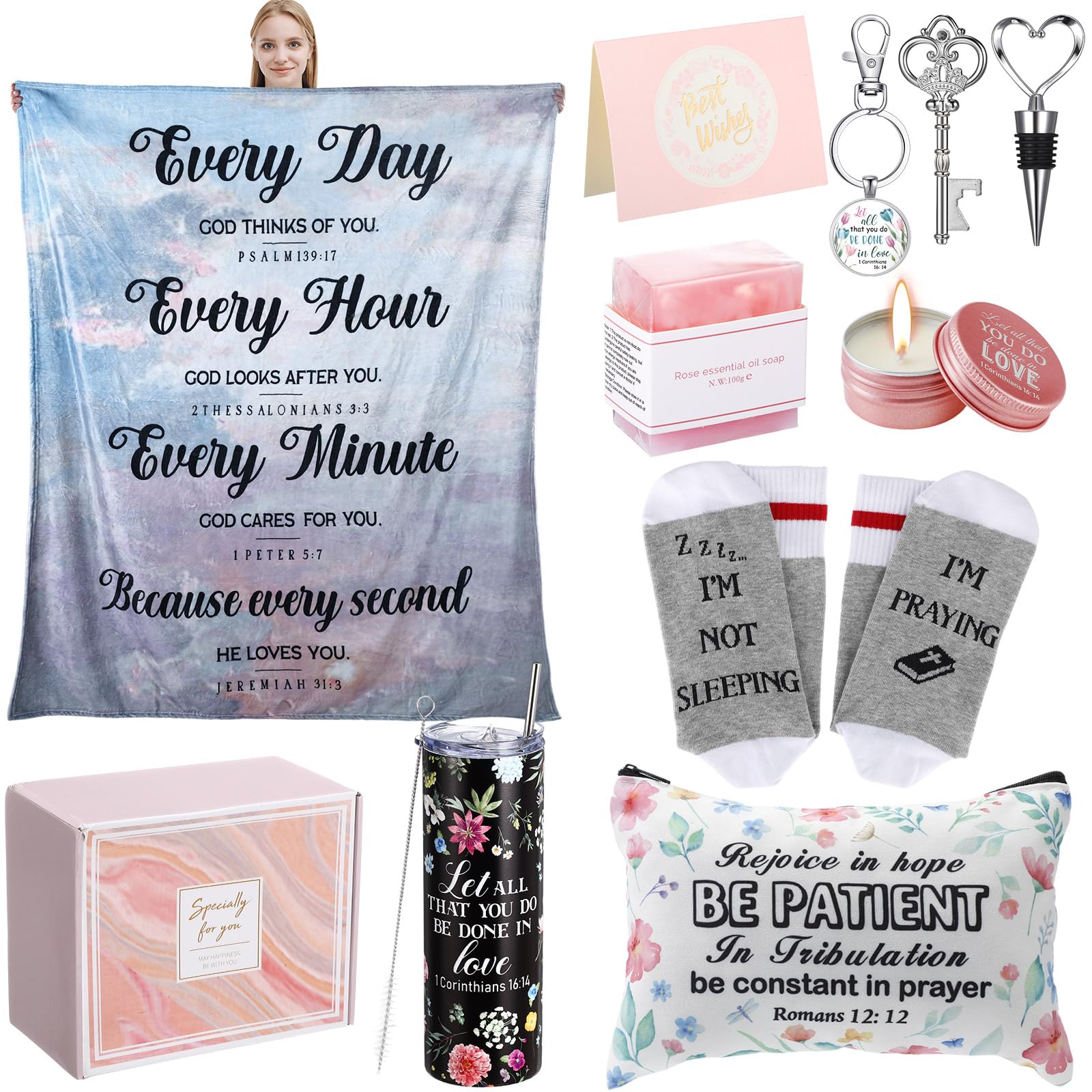 Amazon.com: Buryeah 10 Pcs Christian Gift Set for Women Bible Verse ...