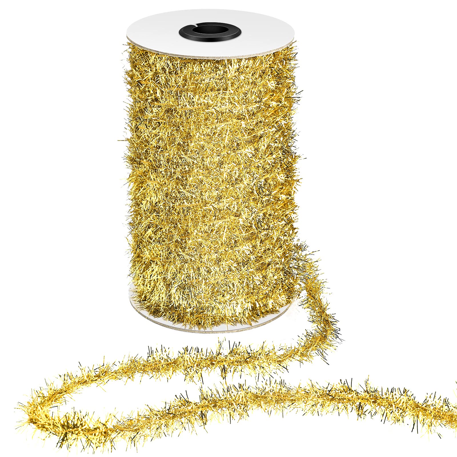 Amazon.com: Canlierr 50 Yards Christmas Tinsel Garland Thin Glitter ...
