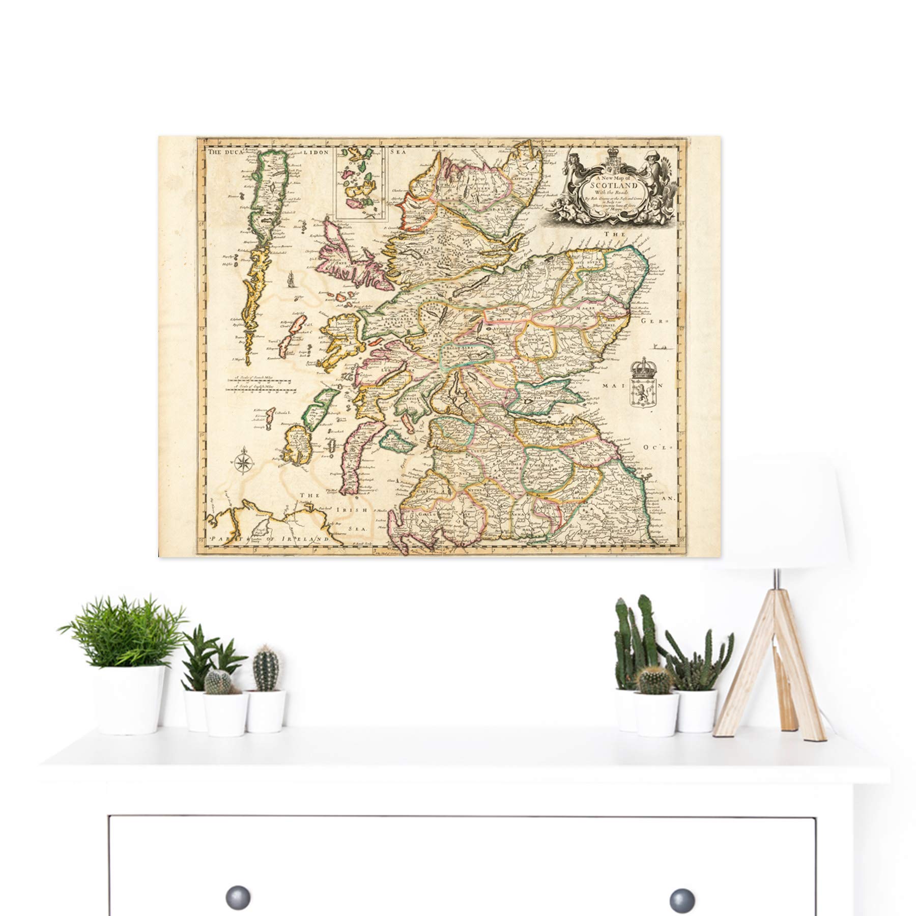 Map Scotland Counties Printable