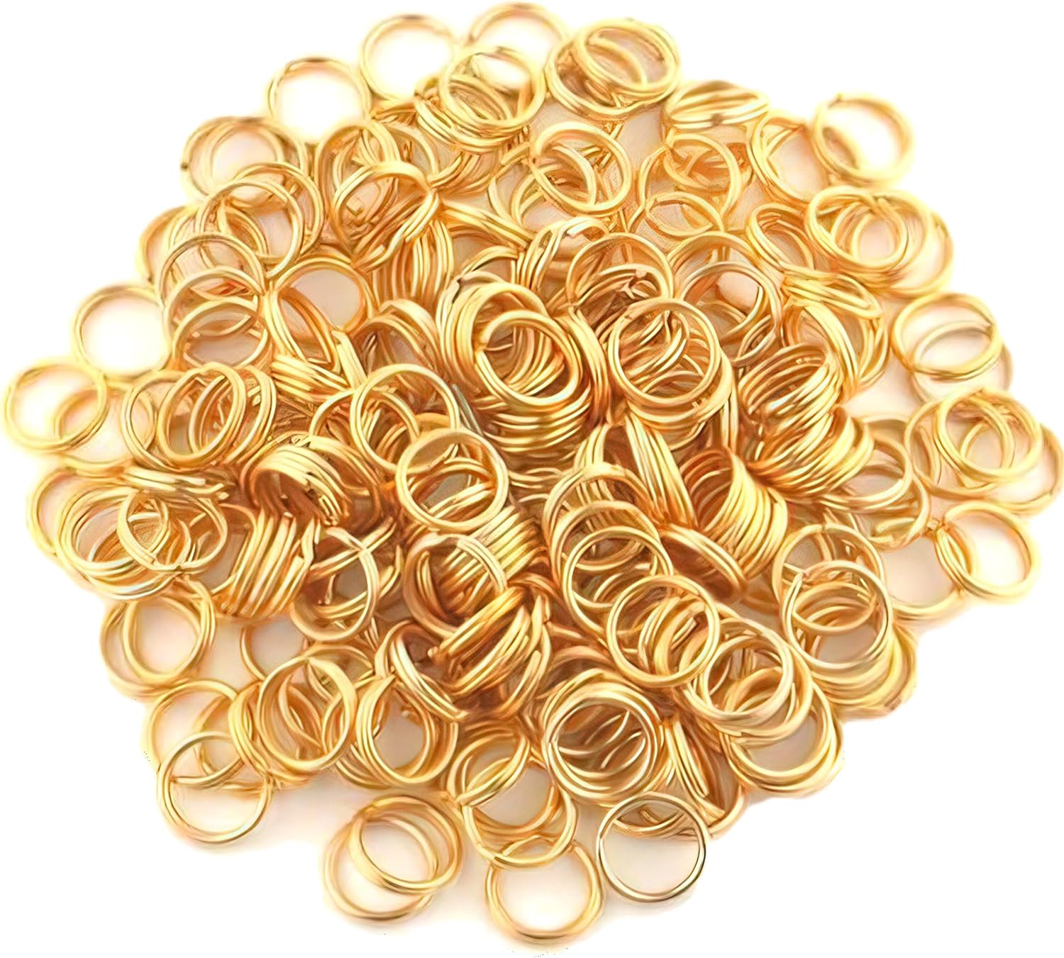 Amazon.com: 250 Gold Plated Split Ring Jewelry Chain Parts 9mm : Arts ...