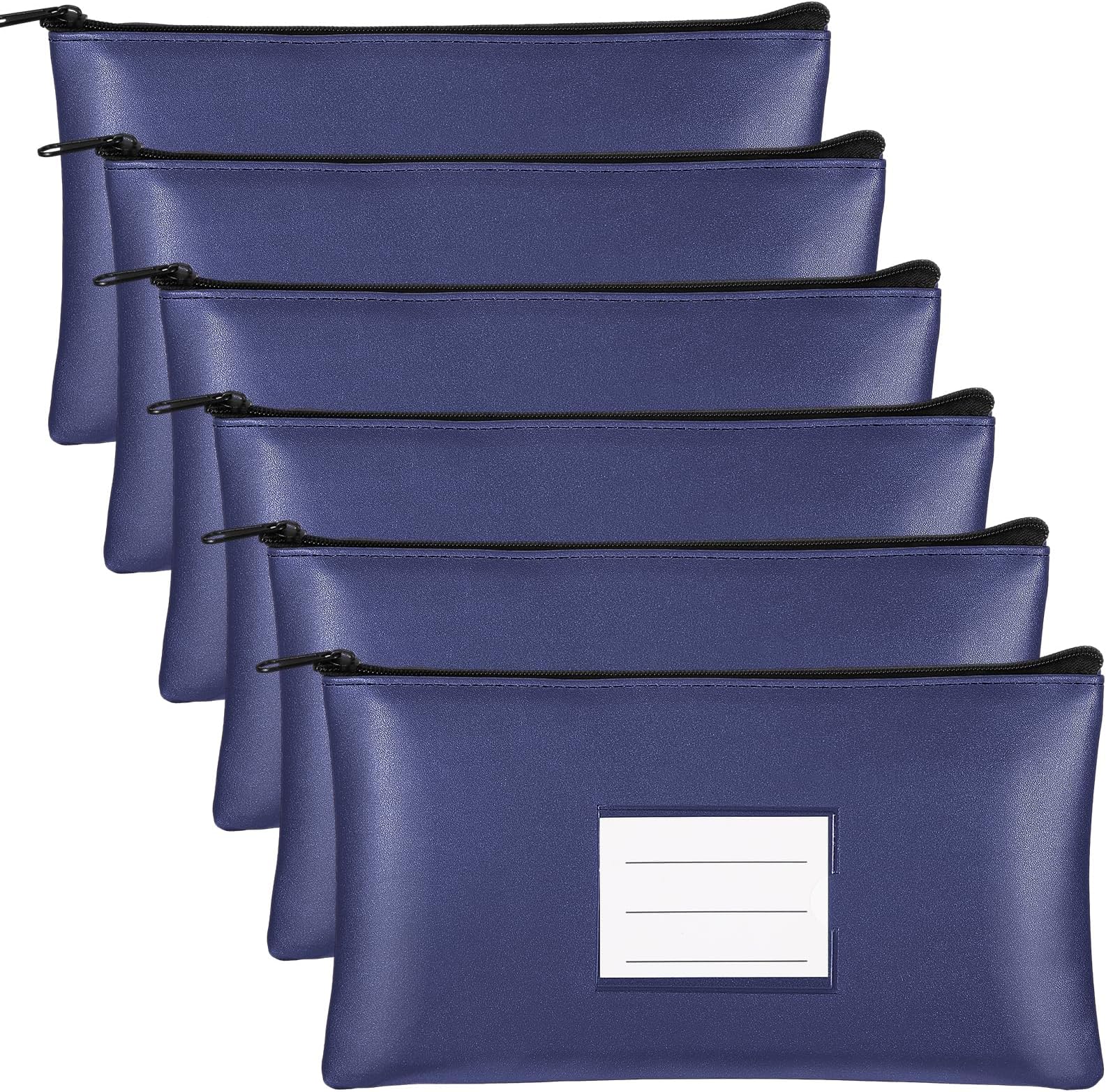 Amazon.com : Paterr 6 Pcs Money Bags with Zipper PU Leather Deposit ...