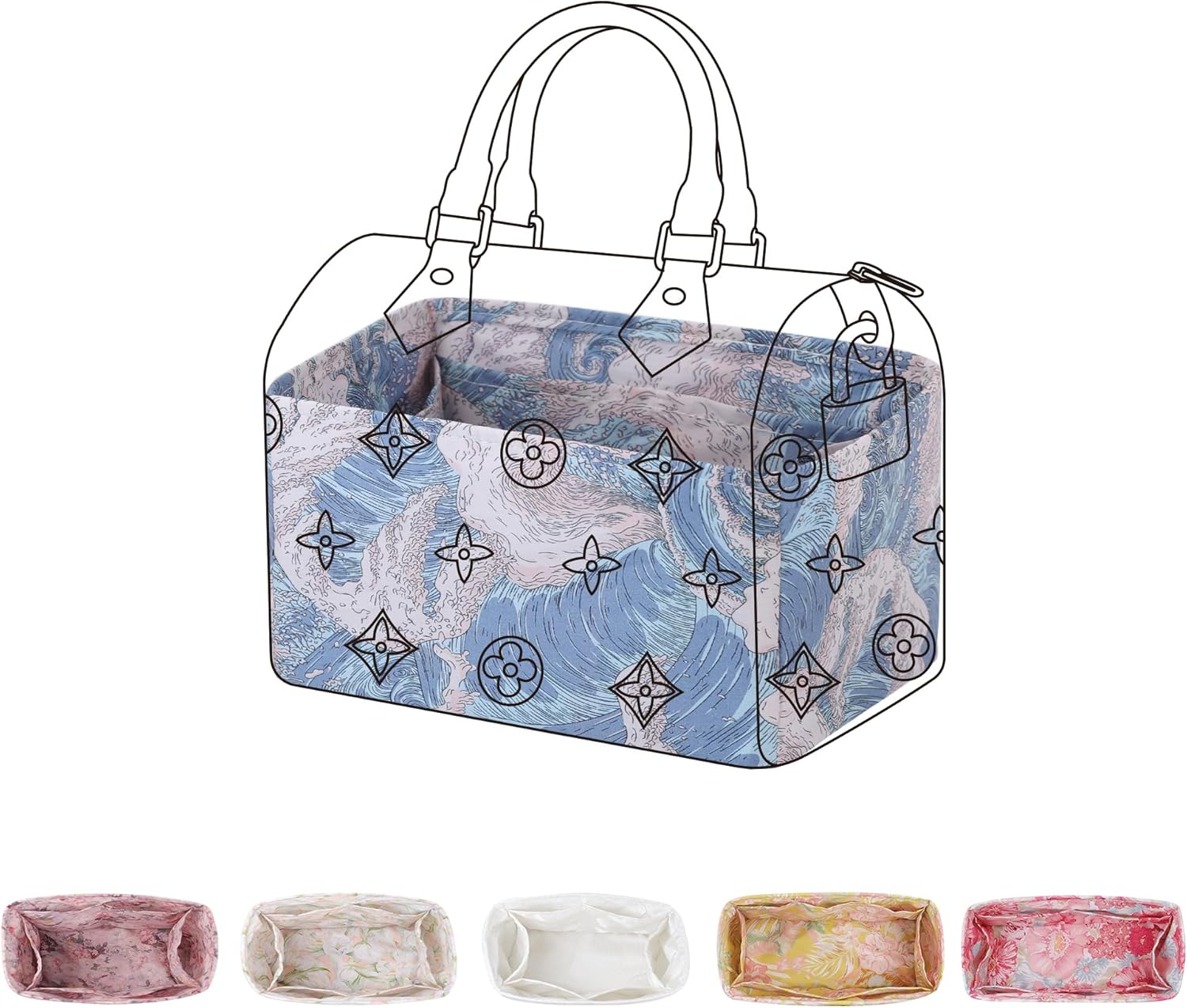 Amazon.com: ArcDiary Rayon Patterned Purse Organizer Insert ...
