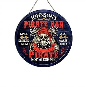 Amazon.com: N NAMESISS All Over Print Sign, Custom Pirate Bar, Bar ...