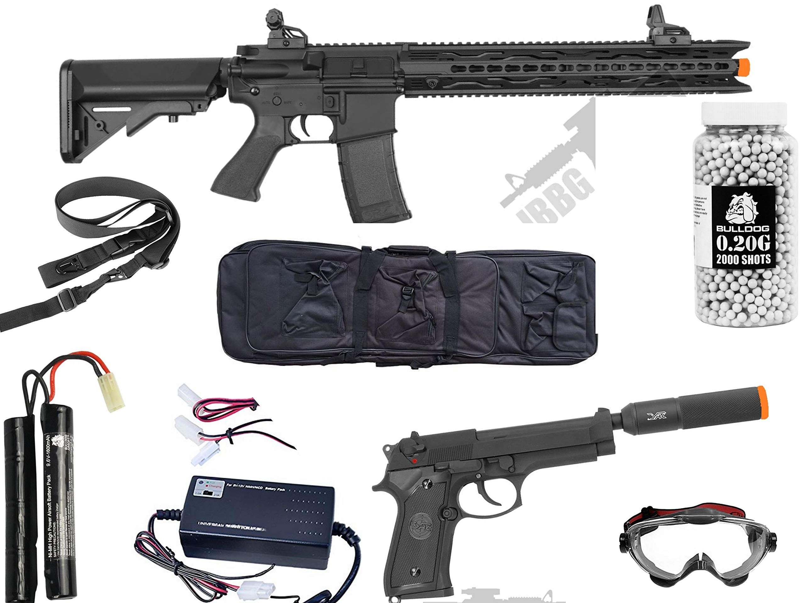 Buy Bulldog Mega Bundle ST Mamba P2 Airsoft Electric Black Metal & ABS ...