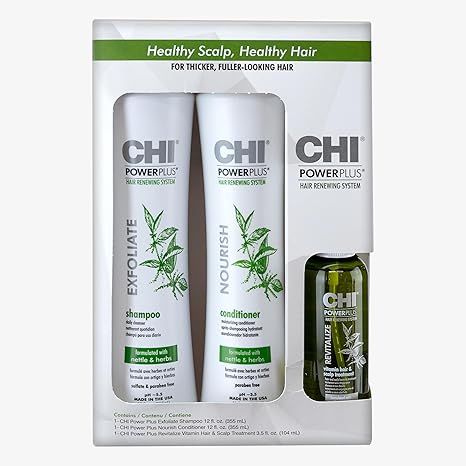 Amazon.com : CHI PowerPlus Renewing Haircare Starter Kit, Includes ...