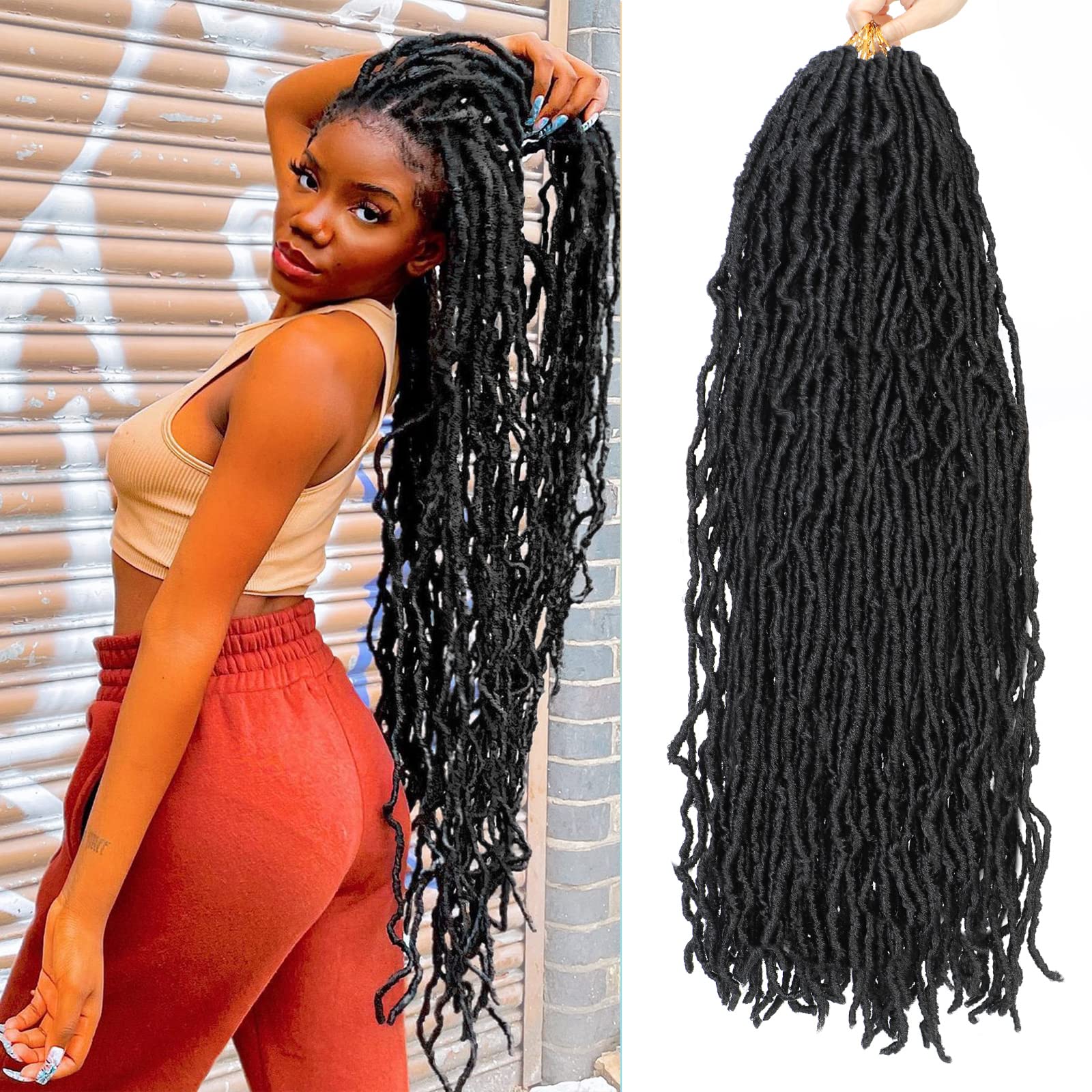 Faux Locs Crochet Hair Soft Locs 30 Inch Crochet Locs Hair 6 Packs New ...