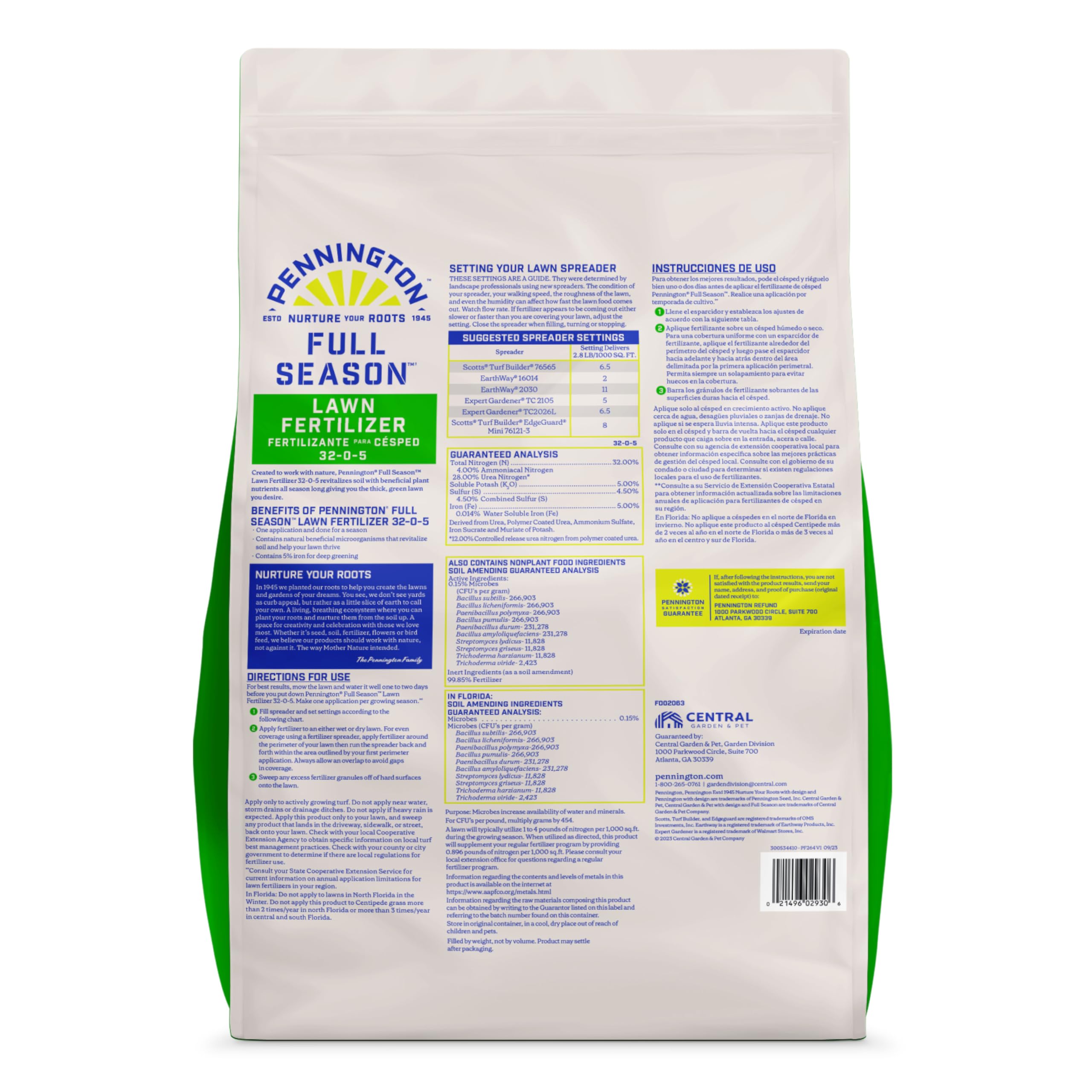 Pennington Full Season Lawn FERT 12M 32-0-5 RF | eBay