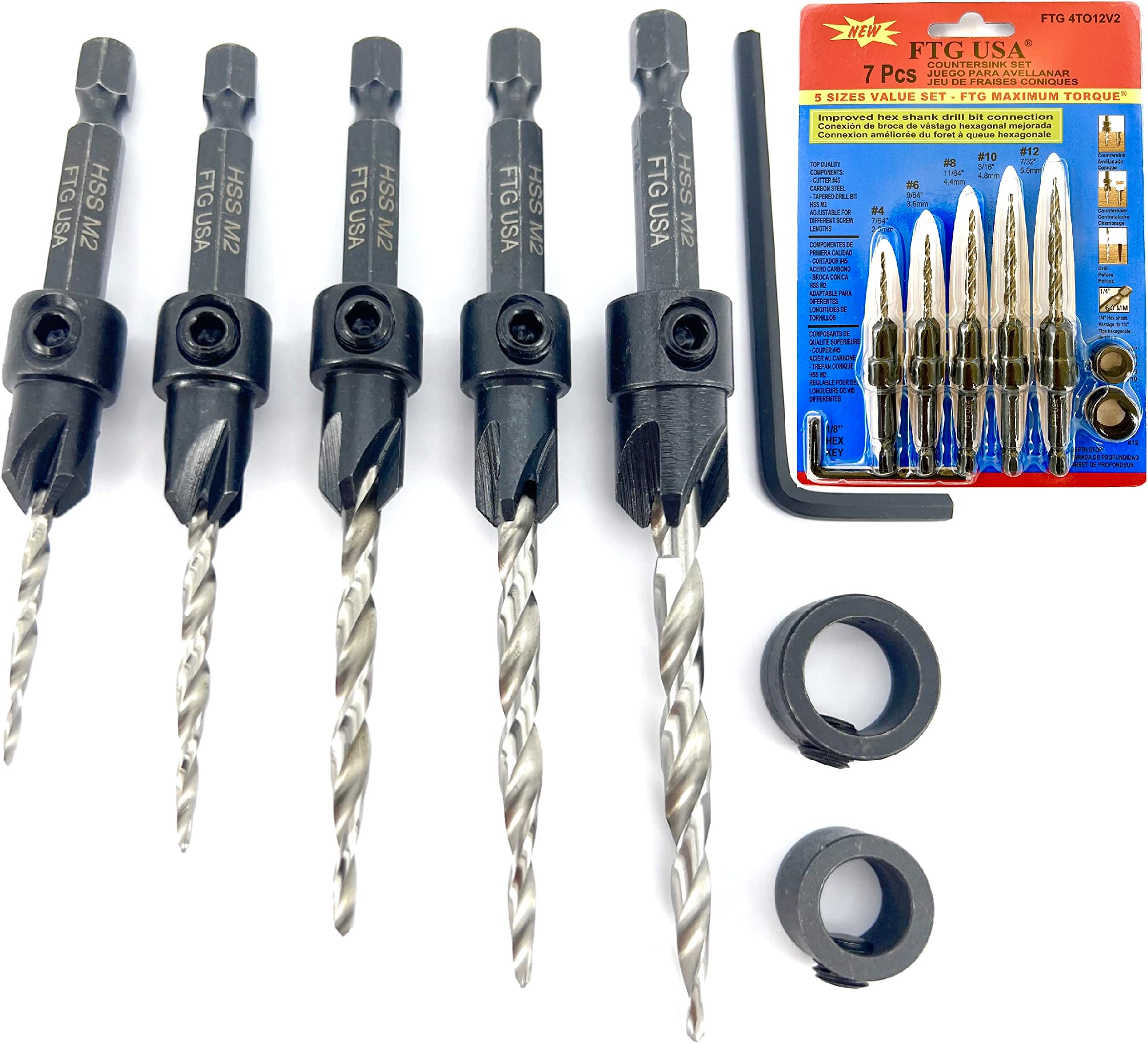 Snappy Tools Quick-Change 5-Pc. Countersink Drill Bit Set. Proudly Made ...