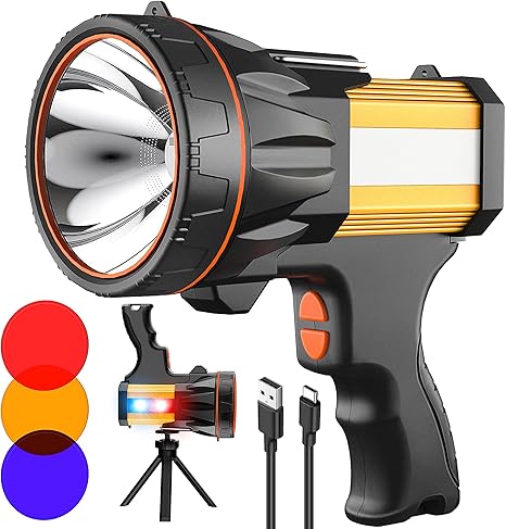 200000 LM 2025 Brightest Spotlight with Energy Saving, 60 Hours Battery ...