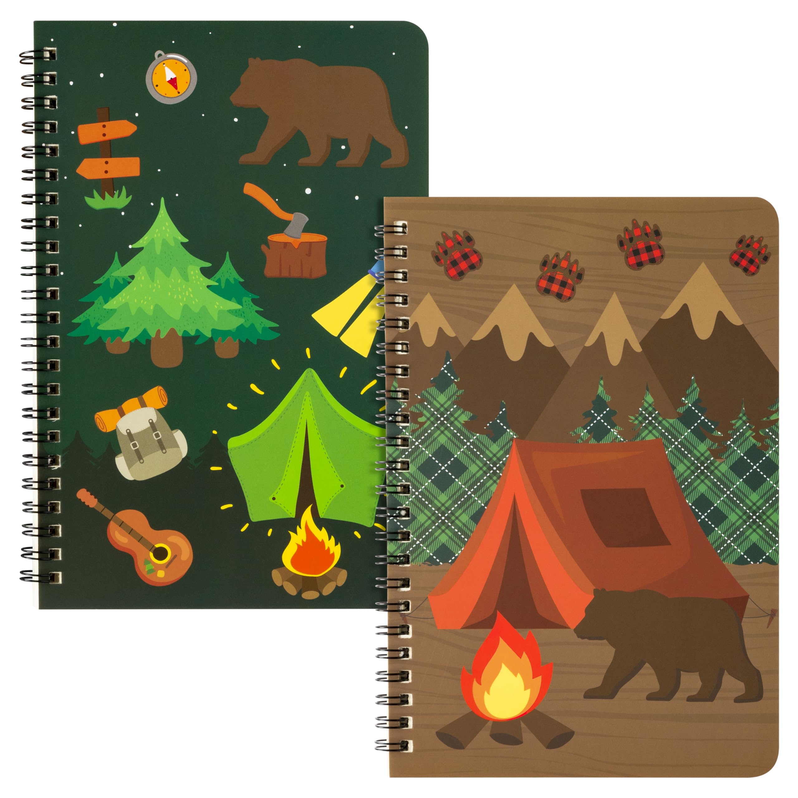 Amazon.com : Xqumoi 2Pack A5 Camping Spiral Notebooks, Camp Adventure ...