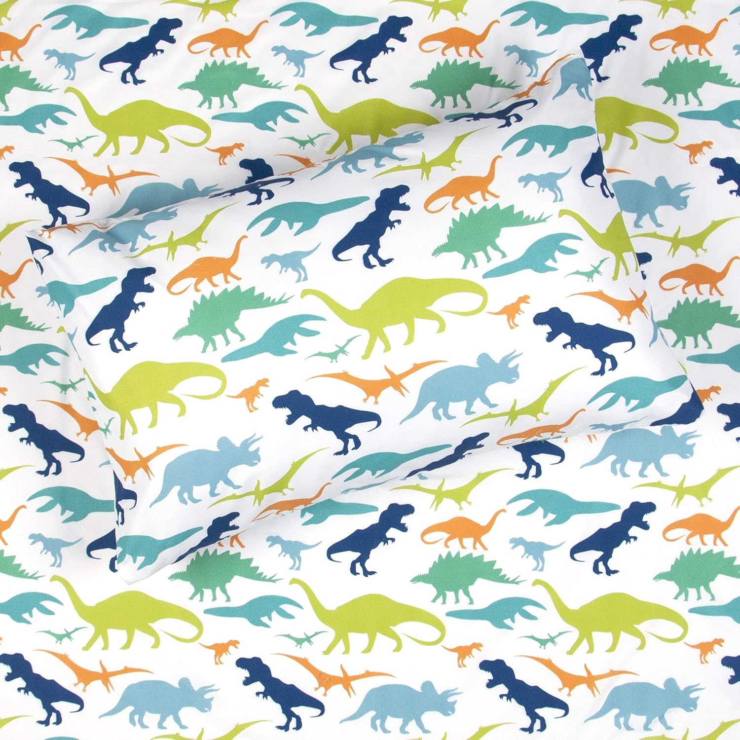 Amazon.com: Kids Rule 4 Piece Dino Sheet Set, Full Size, Multicolored ...